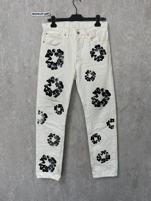 DENIM TEARS Denim tears white flower pants | Grailed