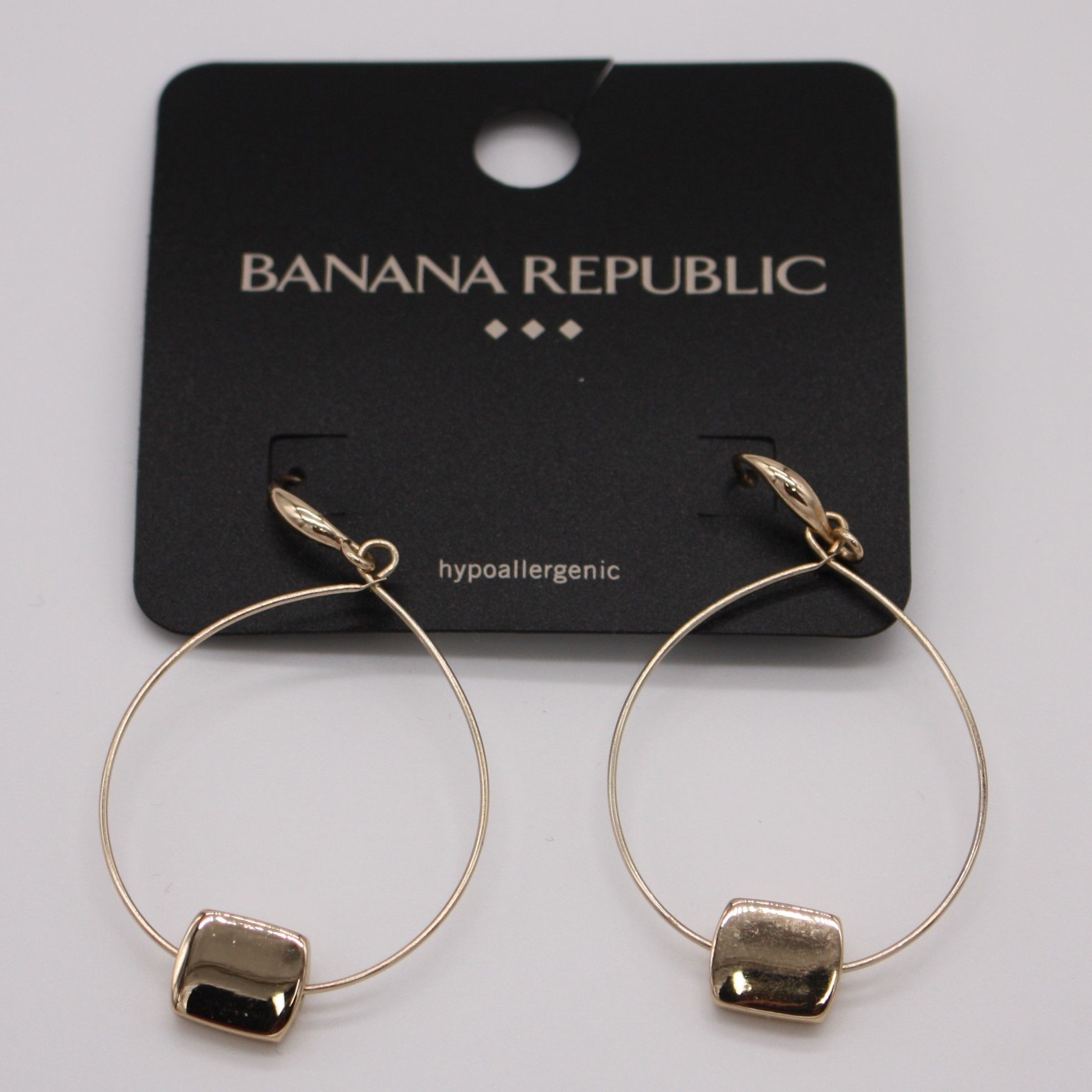 Banana Republic Banana Republic Hypoallergenic Gold Color Drop Hoops ...