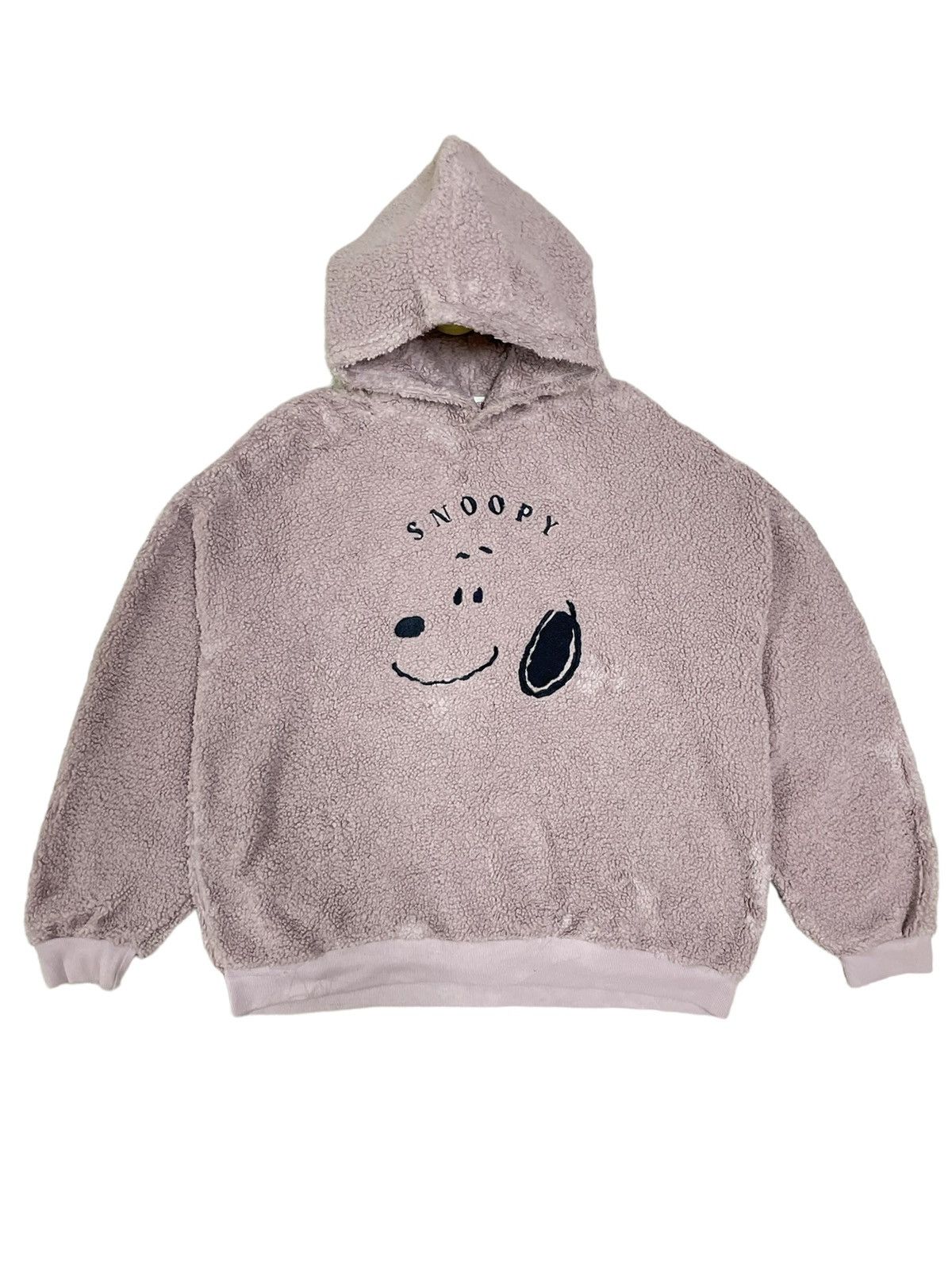 Vintage Peanuts Snoopy Deep Pile Fleece Fluffy Hoodie | Grailed