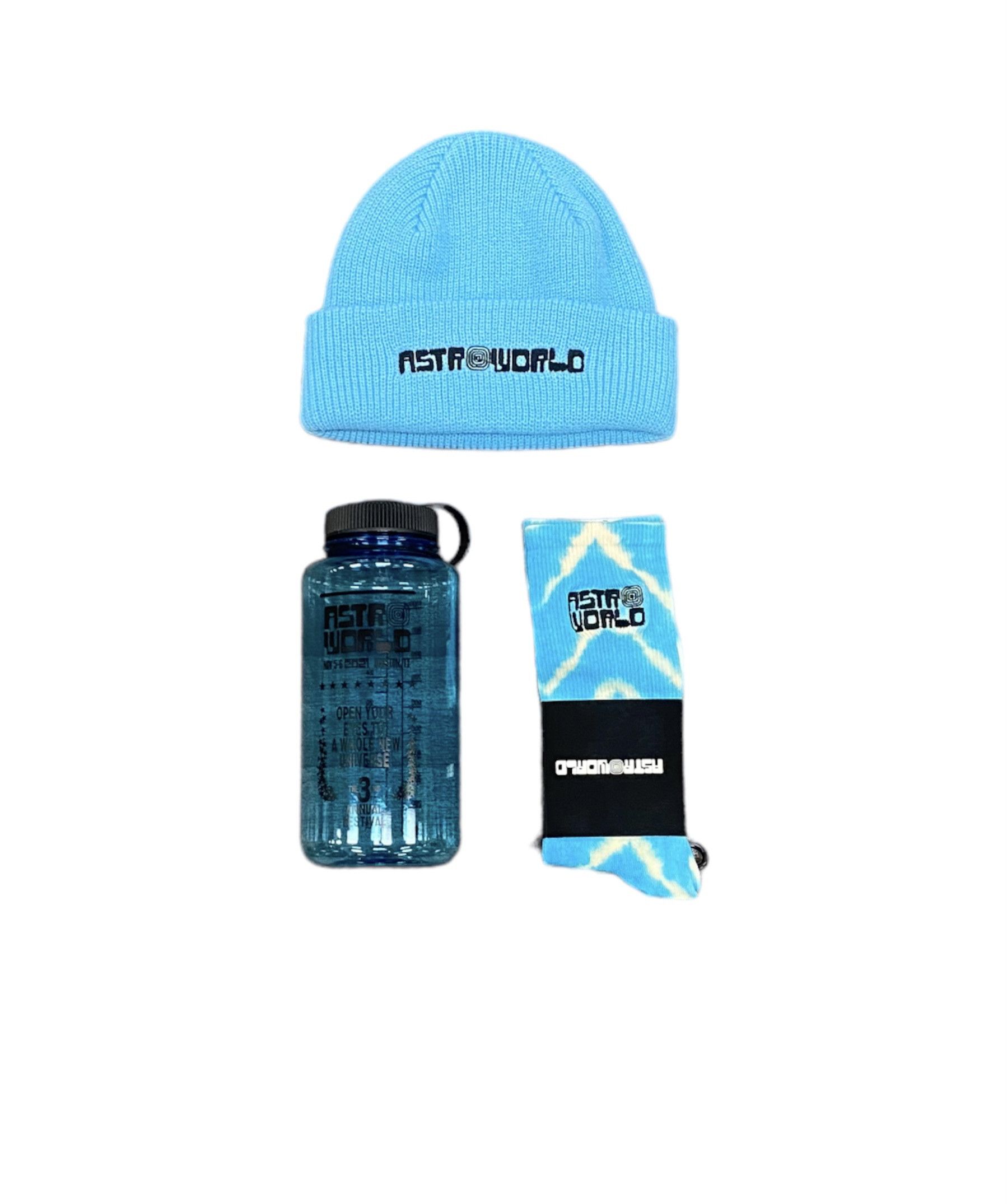 Travis Scott Travis Scott Astroworld 2021 Beanie, Waterbottle, Socks ...