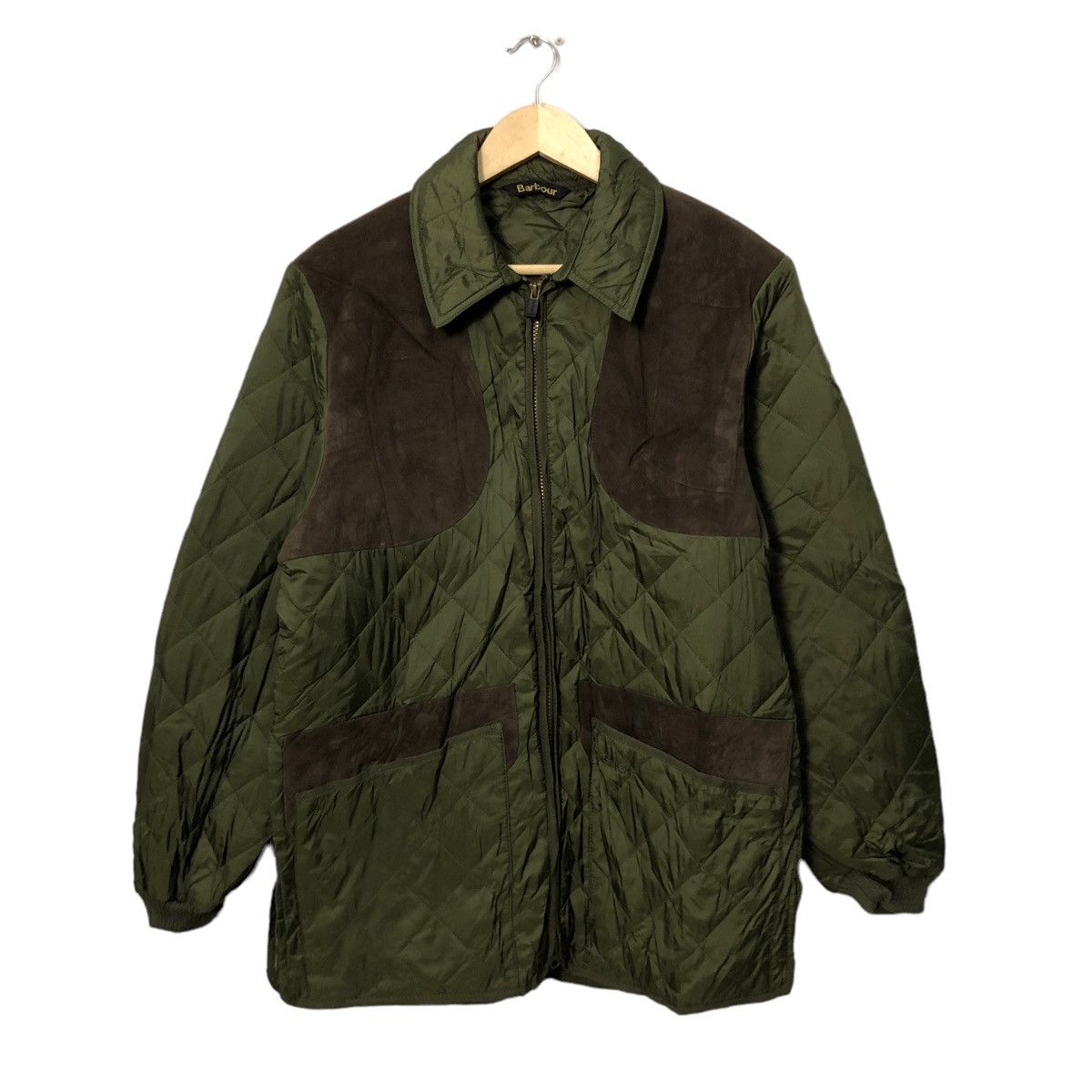 Barbour × Vintage Vintage Barbour Zipper Ups Quilted Multipocket Jacket ...
