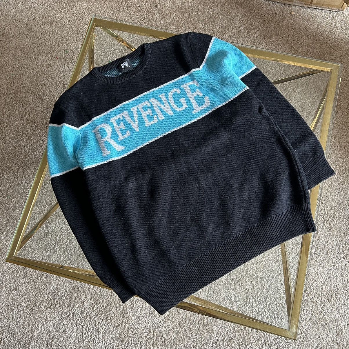 Made In Usa × Revenge COLOR BLOCK SPORT KNiT BANNER LOGO | Grailed
