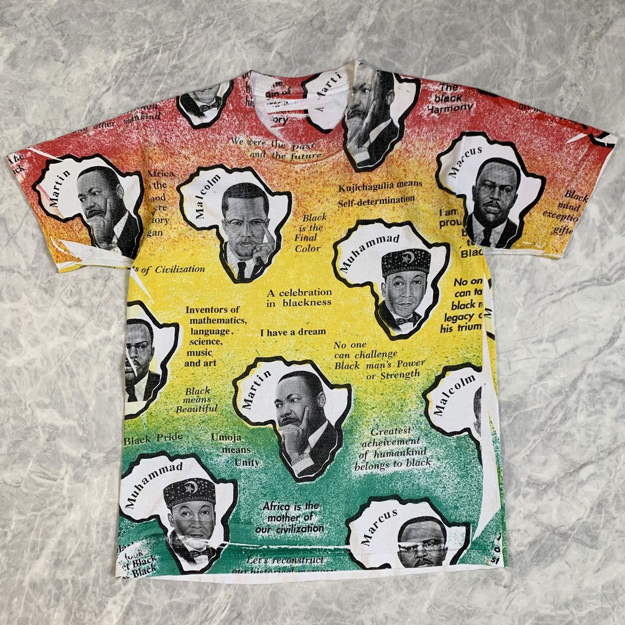 Malcolm X × Vintage VTG MALCOLM X MARTIN MARCUS MUHAMMAD BLACK HISTORY ...
