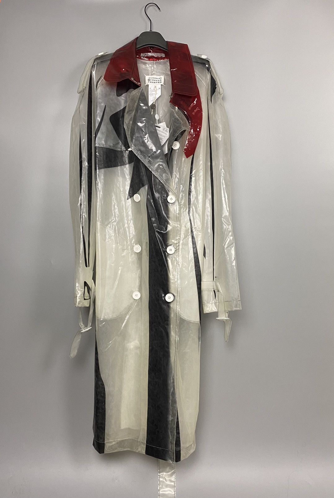Maison Margiela FW19 Artisinal PVC Runway Double Breasted Raincoat ...