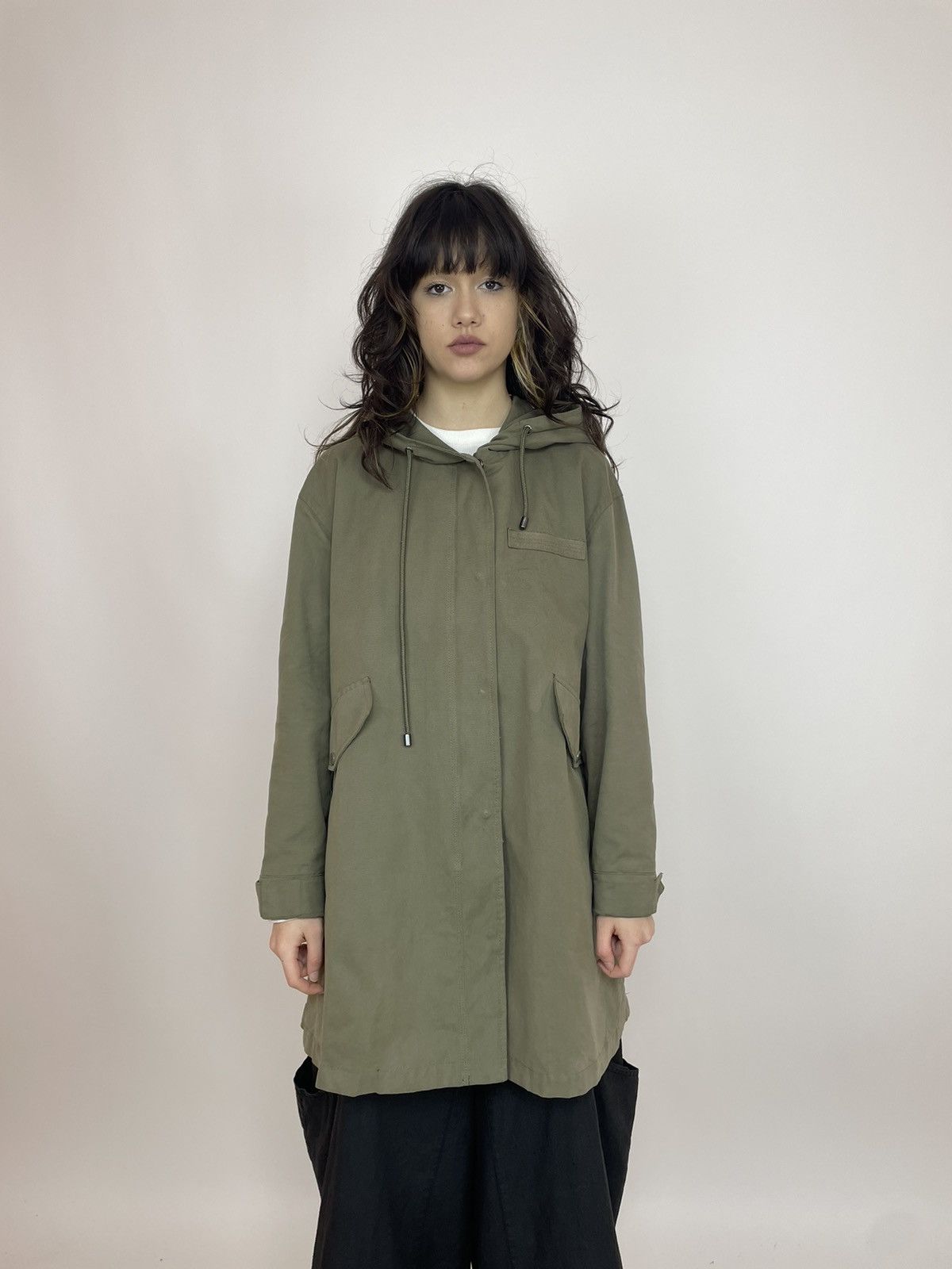 Mango × Military × Streetwear MANGO Military coat Fashionable japanese ...