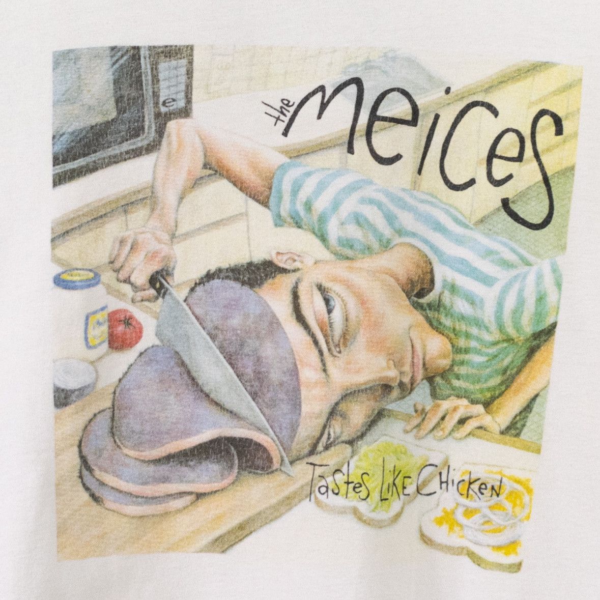 Band Tees × Vintage Vintage The Meices Tastes Like Chicken Band Promo T ...