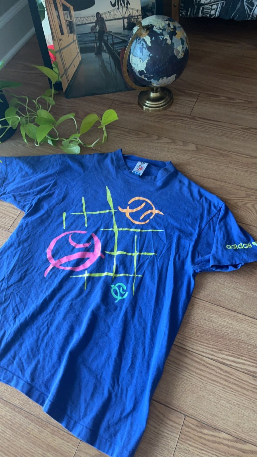 Adidas 90s Adidas abstract soccer graphic single stitch | Grailed