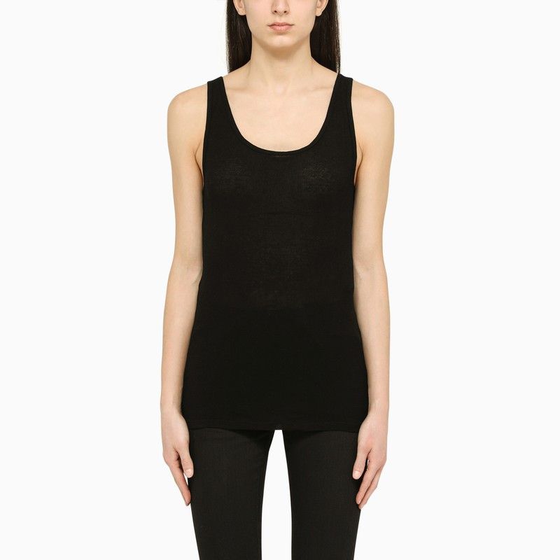 Saint Laurent Paris Saint Laurent Black Semi-Transparent Tank Top | Grailed