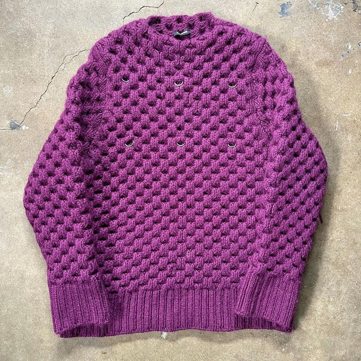 Raf Simons FINAL DROP! Raf Simons Oversized Honeycomb Knit Sweater ...