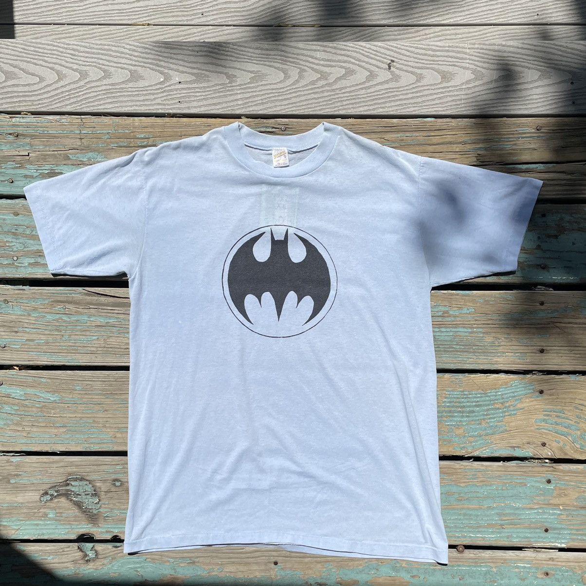 Dc Comics × Vintage Vintage 80s Batman Bat Signal DC Comics Cartoon Tee ...