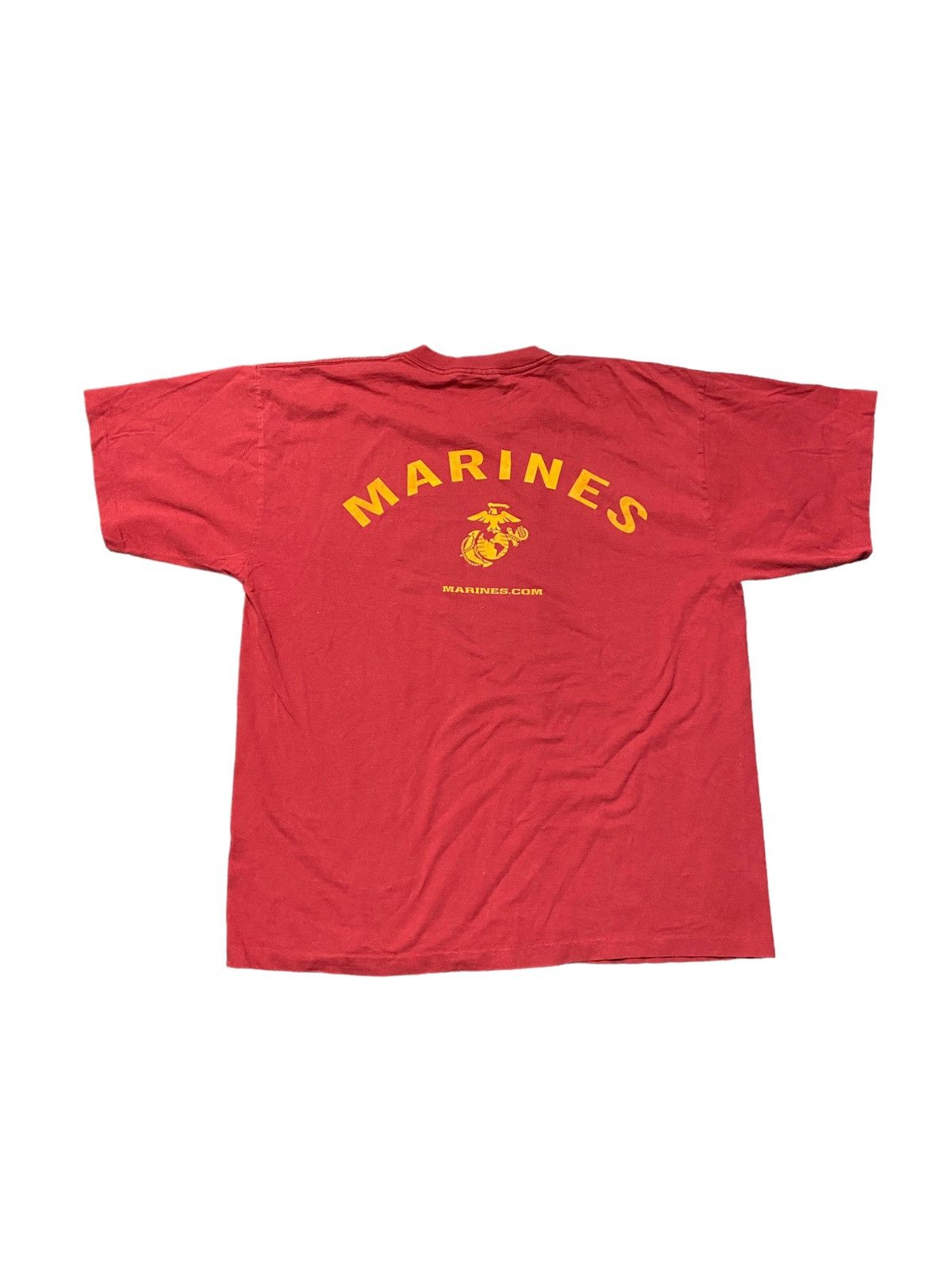 Vintage Vintage baggy faded Usmc T-shirt marines 1990s single stitch ...