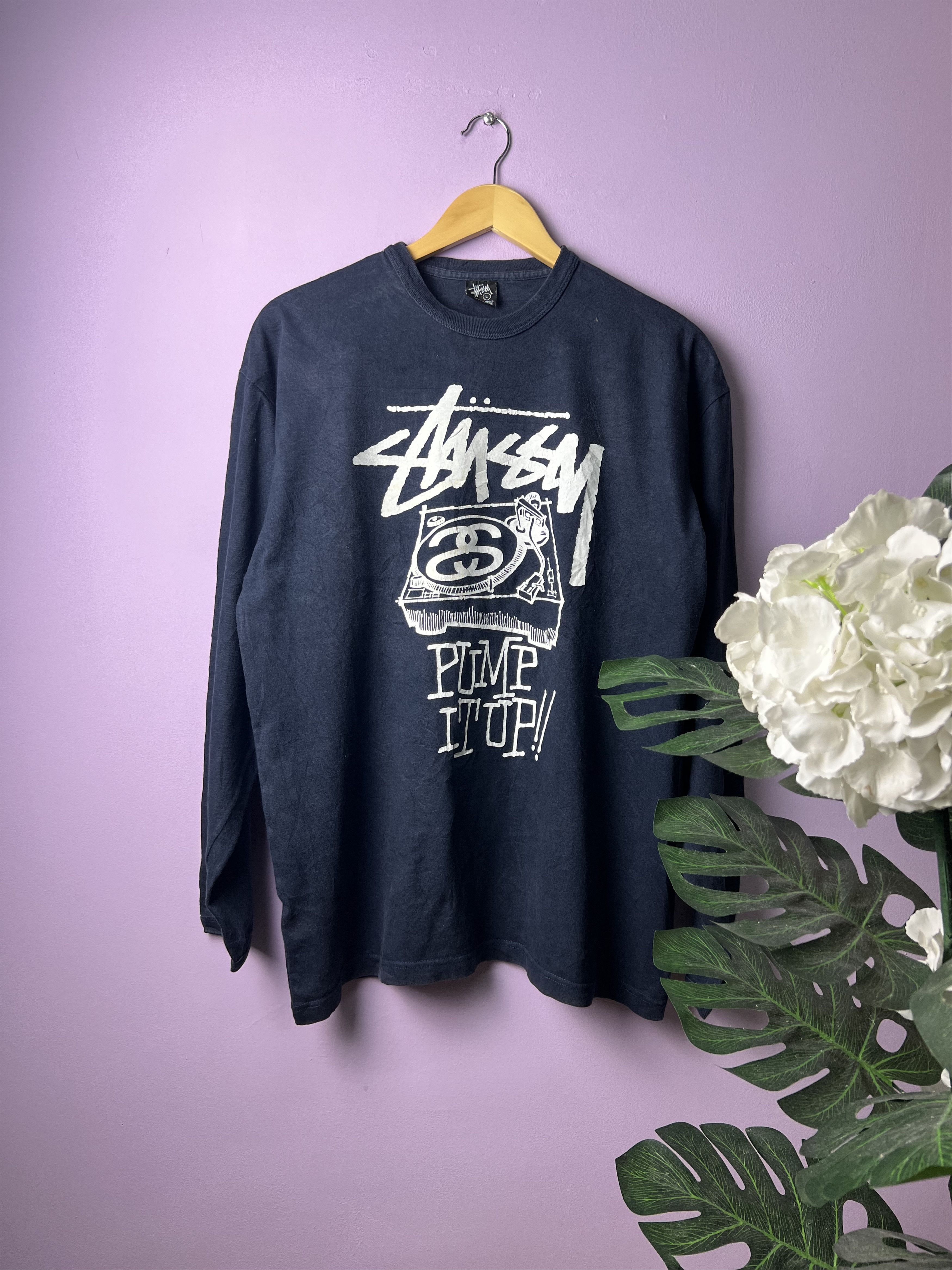 Designer × Streetwear × Stussy 🔥Vintage Stussy Pump It Up Long Sleeve ...