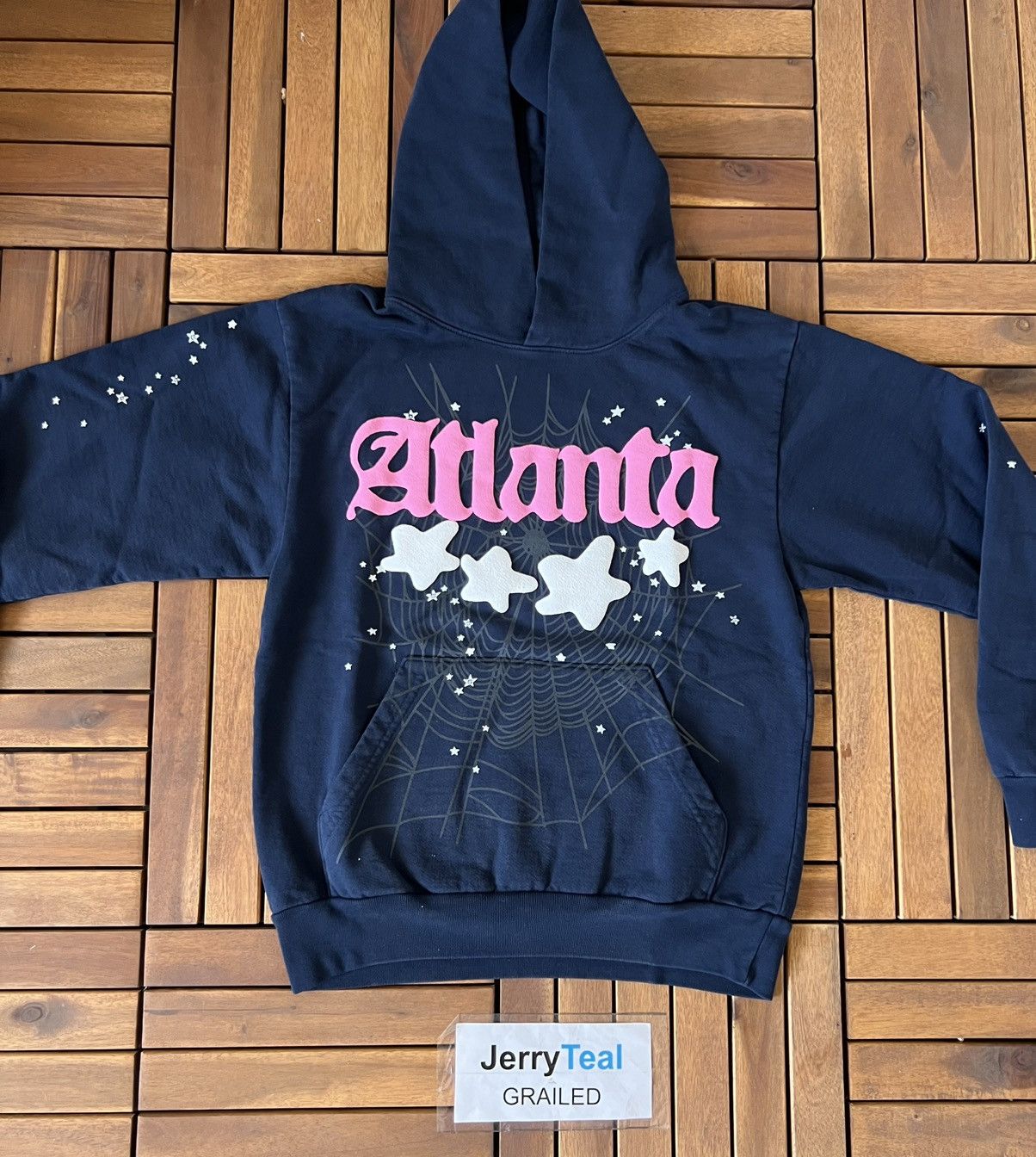 Spider Worldwide Spider Worldwide Atlanta Hoodie Navy | Grailed