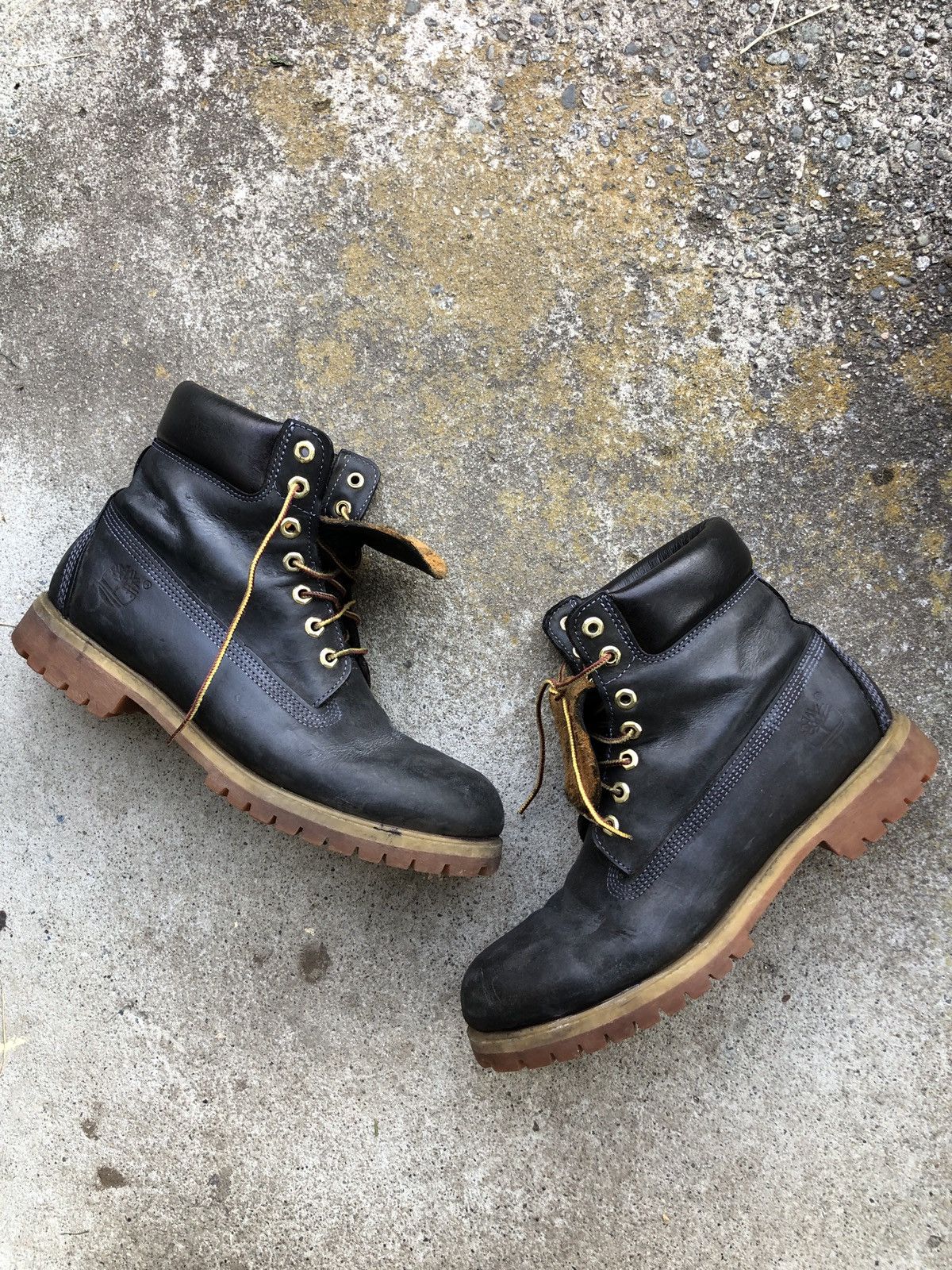 Timberland × Vintage Vintage 90s leather timbs timberland boots lug ...