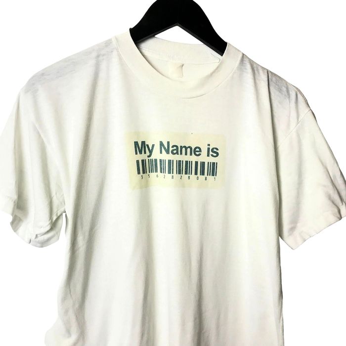 Vintage 90s Vintage My Name Is T Shirt Barcode Single Stitch Graphic ...