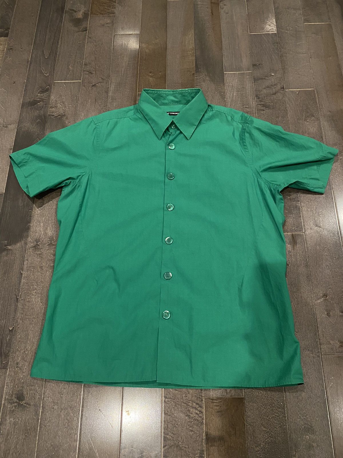 Raf Simons Raf Simons Green Short Sleeve Button Up | Grailed