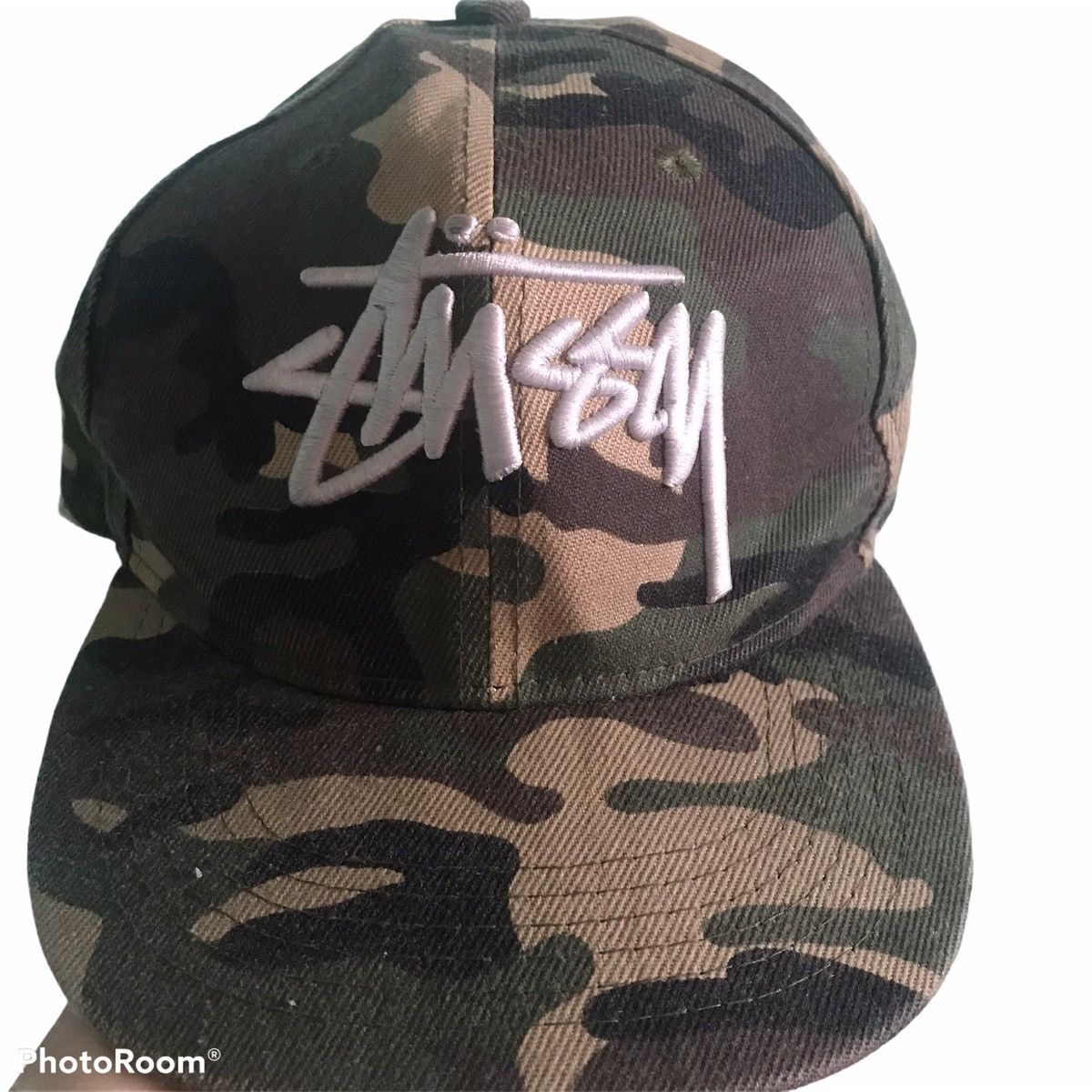 Camo × Streetwear × Stussy Stussy cap with big embroidery | Grailed
