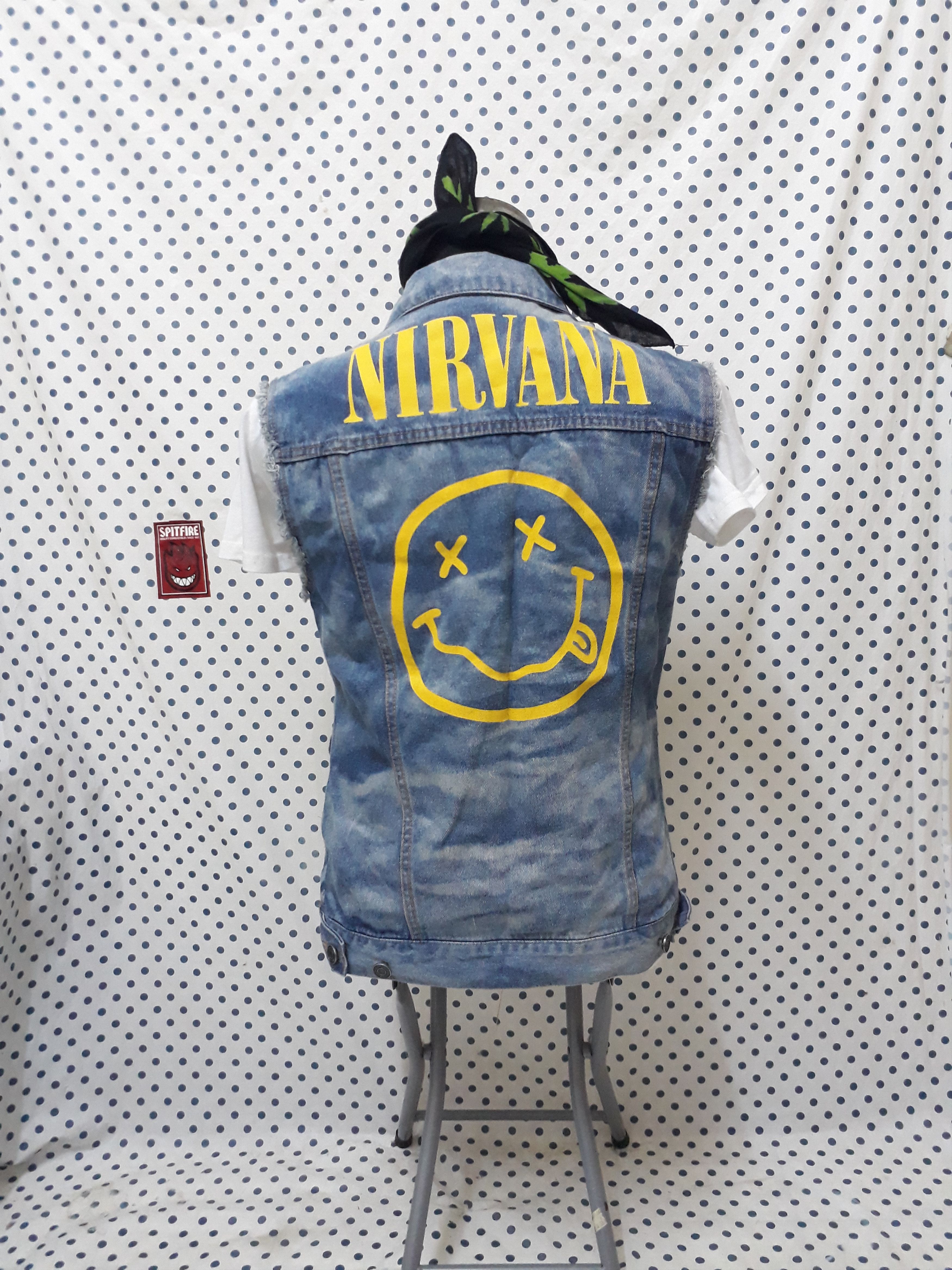 Nirvana × PPFM × Pull & Bear PULL & BEAR X NIRVANA Grunge Band Denim ...