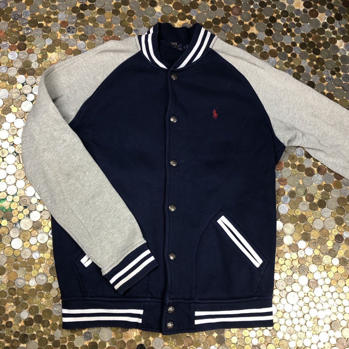 Polo Ralph Lauren × Vintage Polo Ralph Lauren Vintage basketball bomber jacket | Grailed