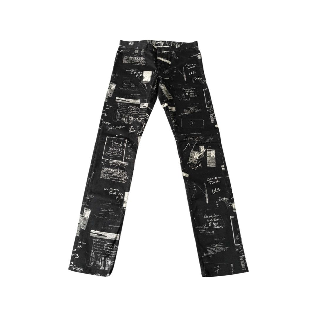 Dior Doodle denim jeans | Grailed