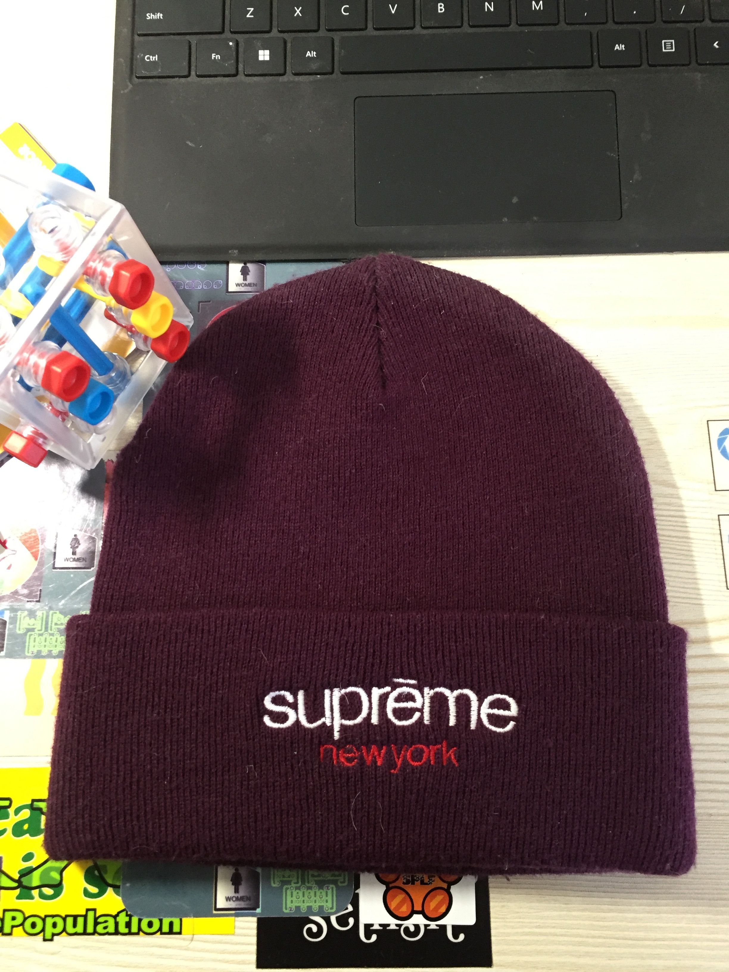 Supreme Classic Logo Beanie | Grailed
