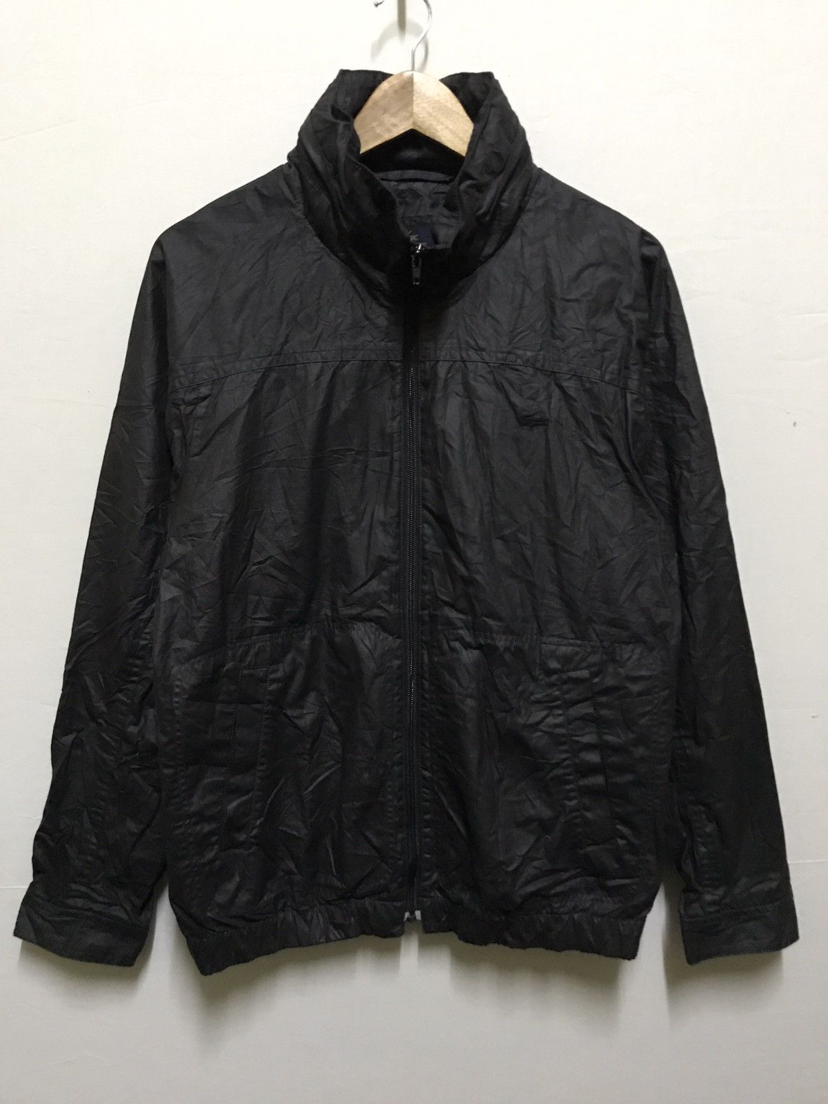 Japanese Brand × Lacoste Lacoste Wax Jacket Black Logo | Grailed