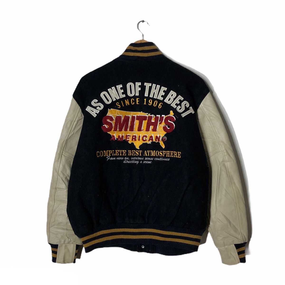 The Smiths × Varsity Jacket × Vintage Vintage 90 Varsity Leather Jacket ...