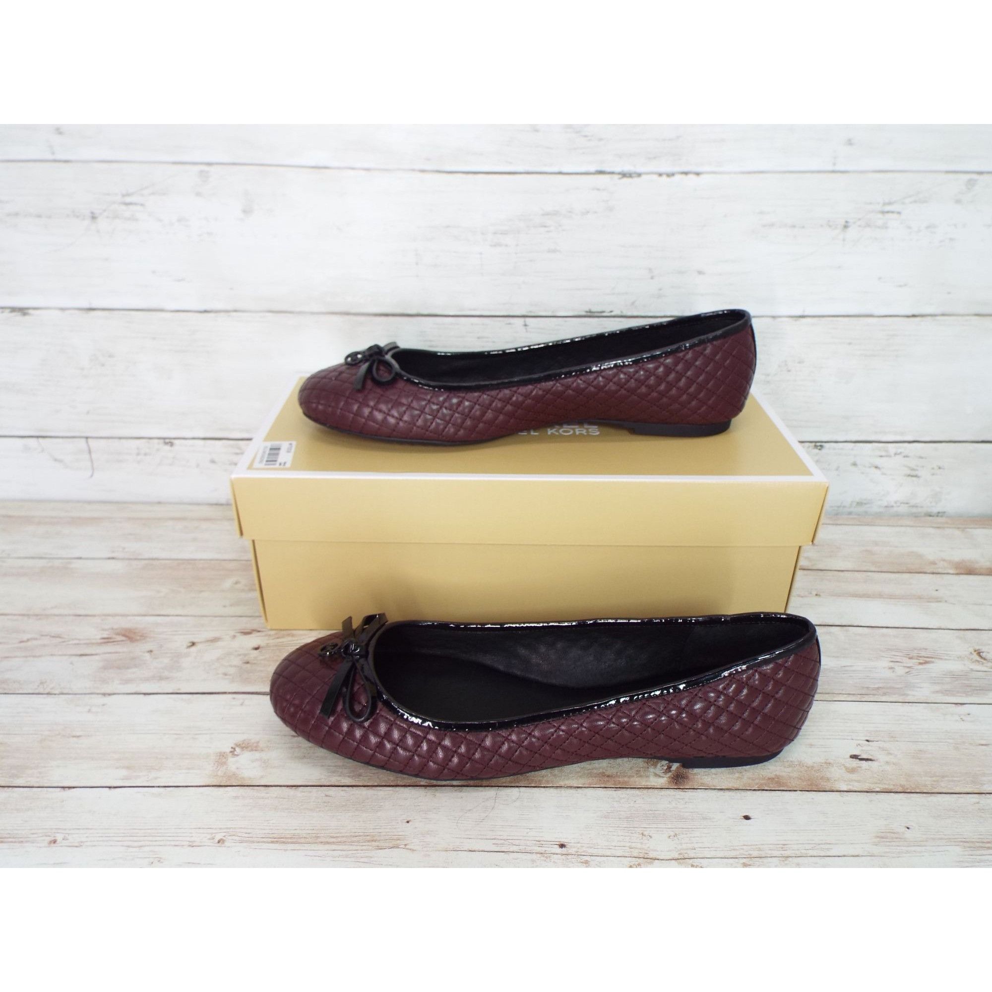 Michael Kors MICHAEL Michael Kors Merlot Leather Ballet Flats | Grailed
