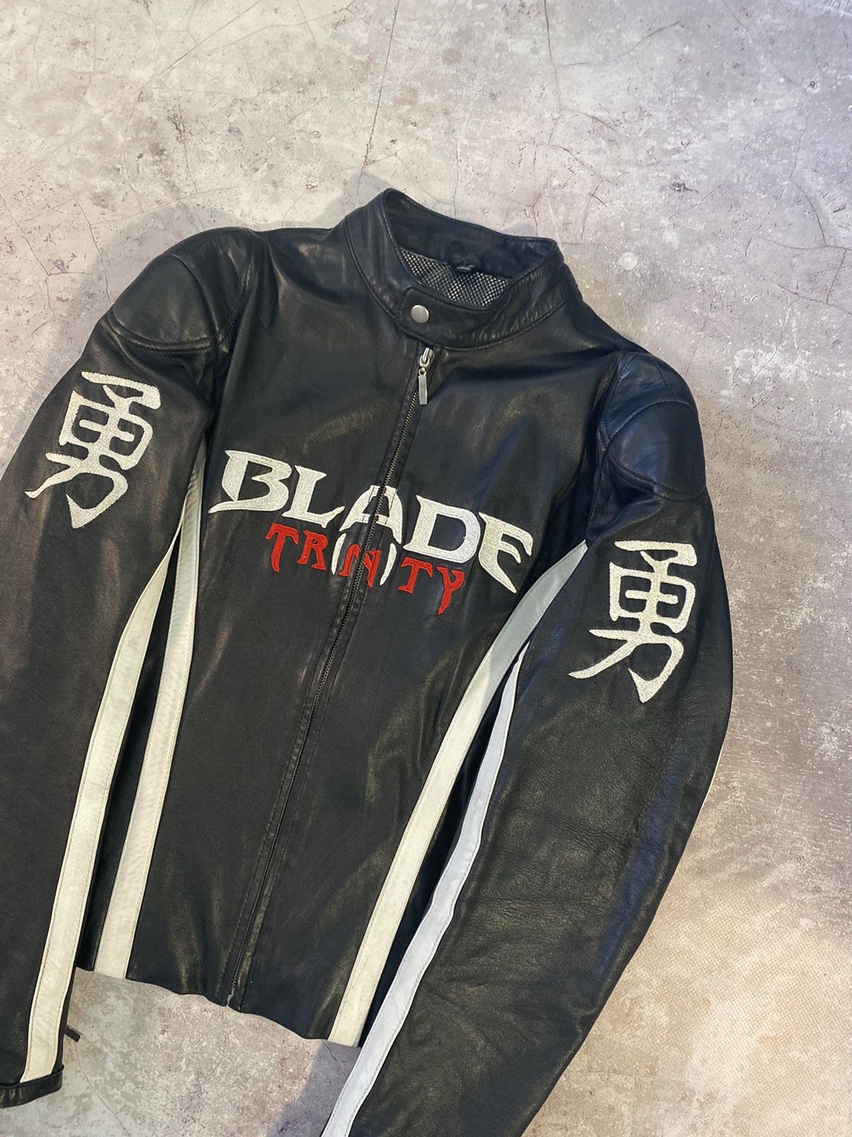 Vintage Y2K “Blade Trinity” Moto Leather Jacket | Grailed
