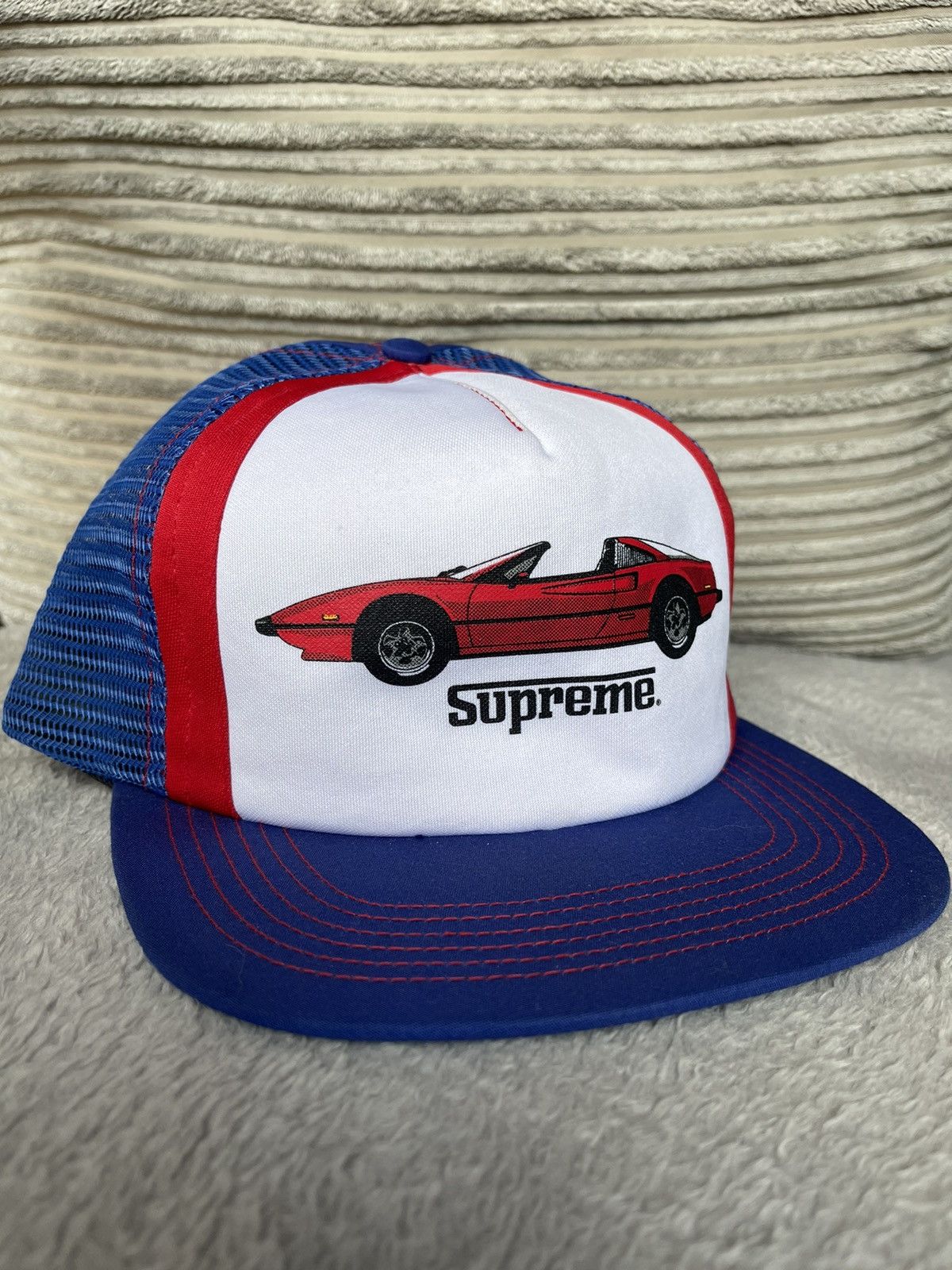 Supreme Supreme GT Ferrari 5 Panel Trucker Snapback Cap | Grailed