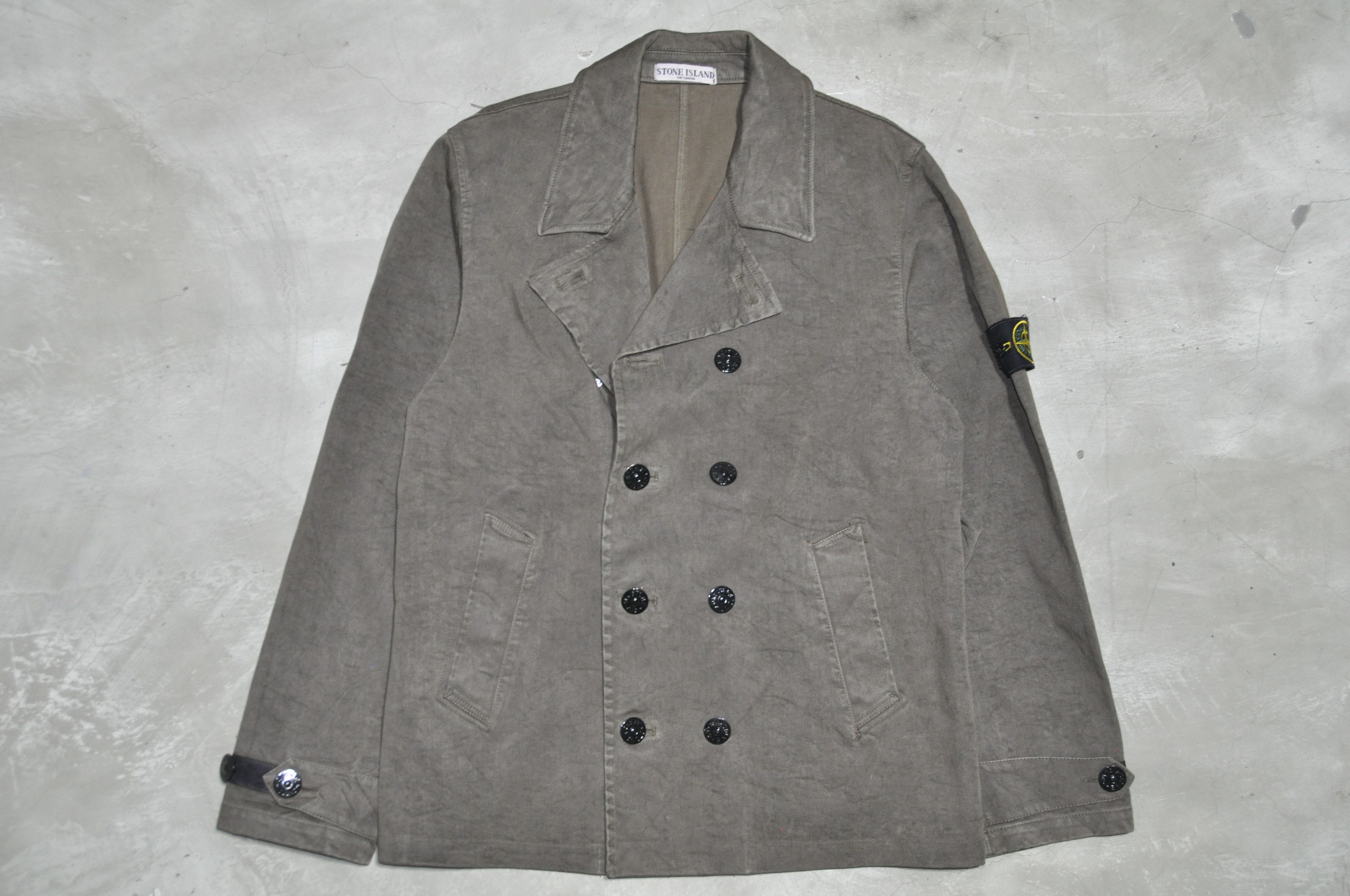 Stone Island Stone Island - S/S 07 - Linoflax Double Breasted Coat ...