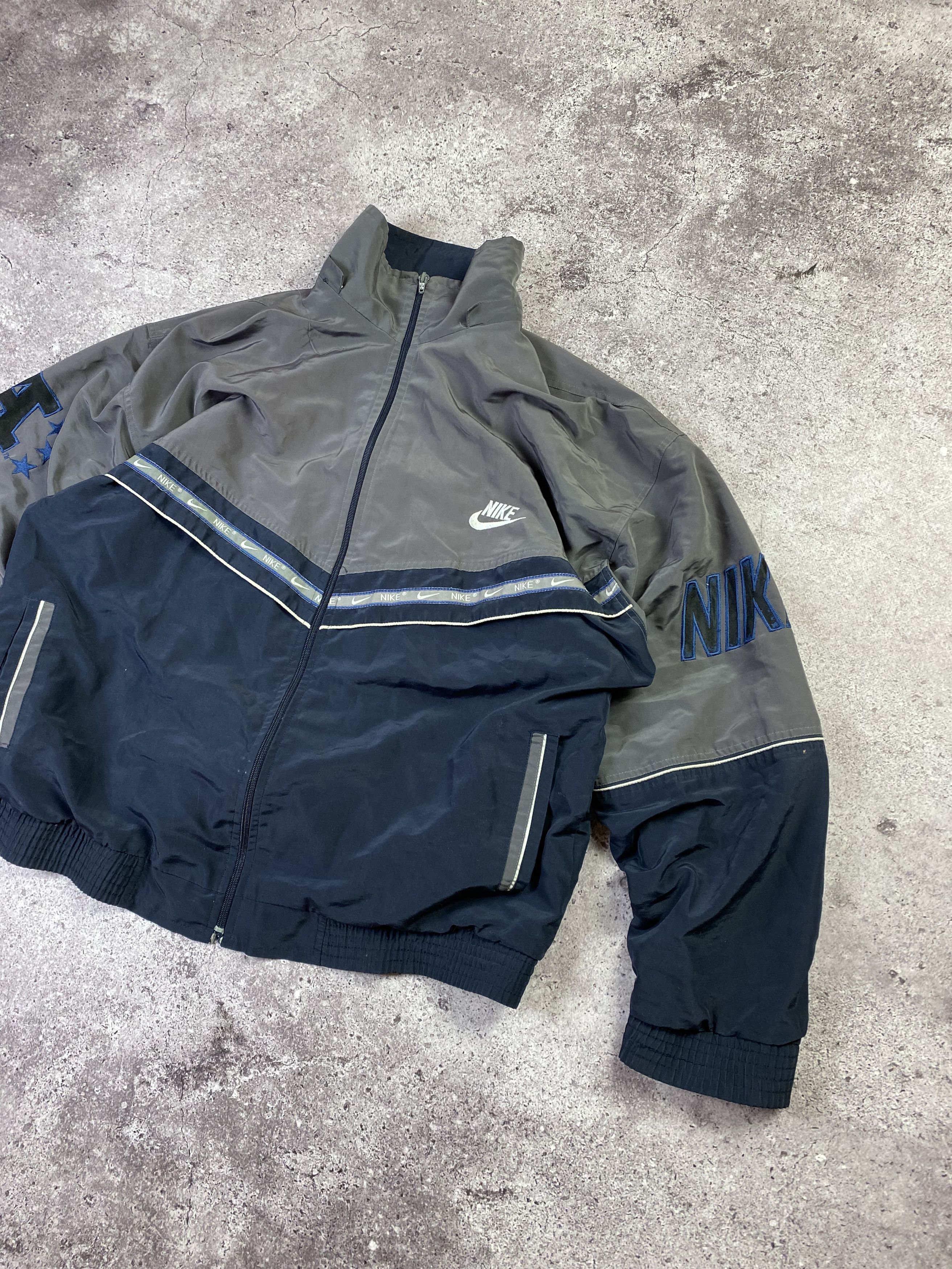 Nike × Vintage Nike Vintage Big Nike Logo Light Olympic Bomber Jacket ...