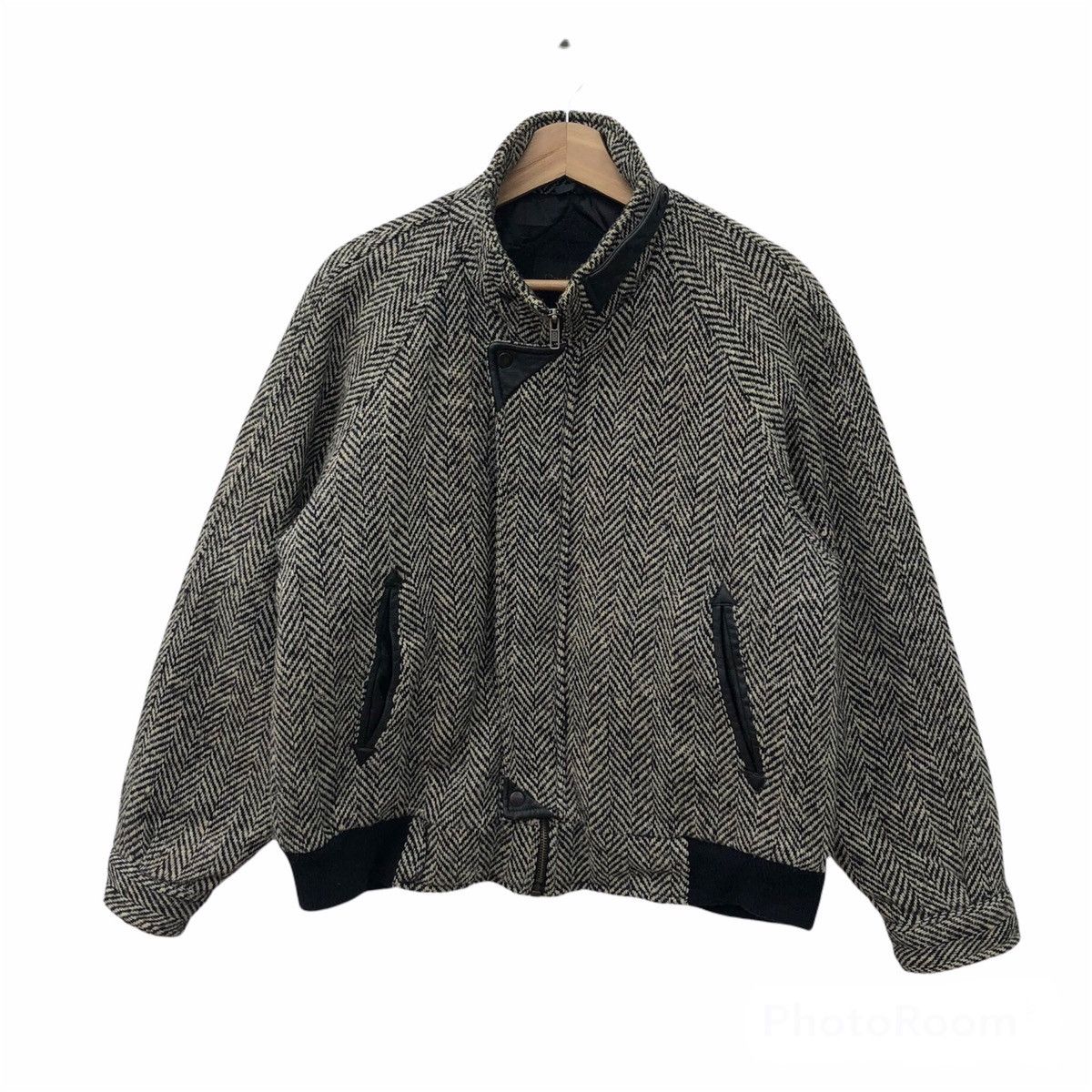 Japanese Brand WOOL HERRINGBONE JACKET CONTRIBUTE INSPIRED BY ISSEY ...