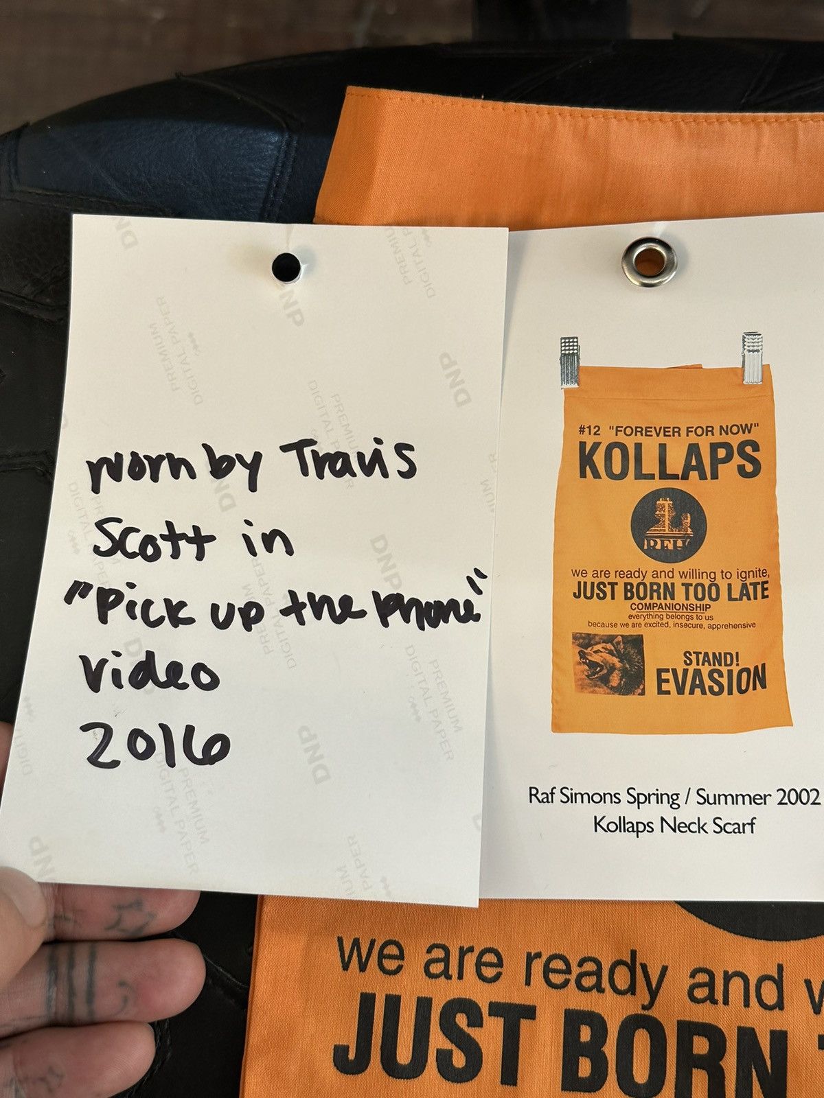 Raf Simons Raf Simons 02 Kollaps Scarf OWNED & Worn TRAVIS SCOTT | Grailed