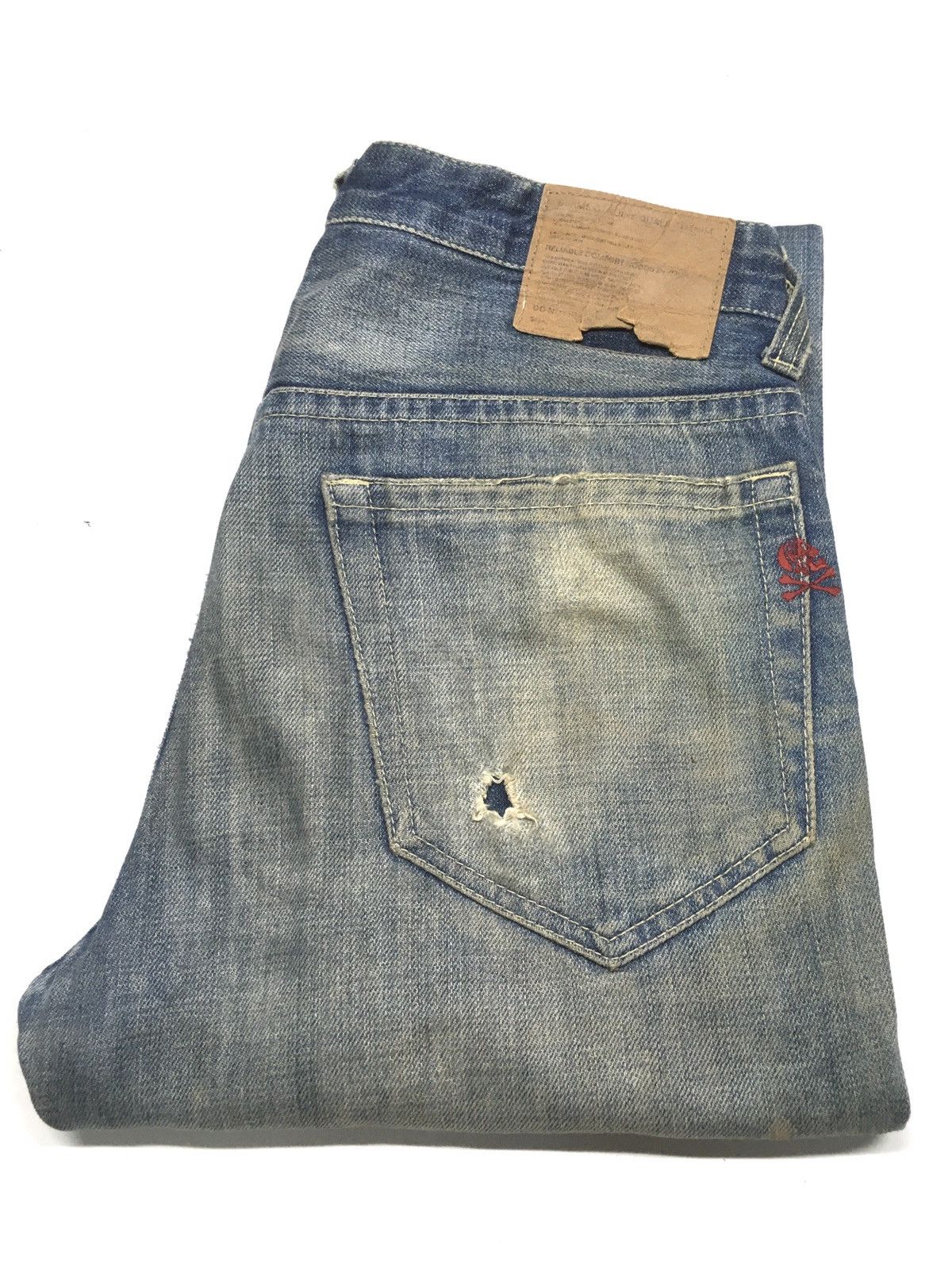 Beams Plus Vintage beams rusty blue wash distressed denim japan | Grailed