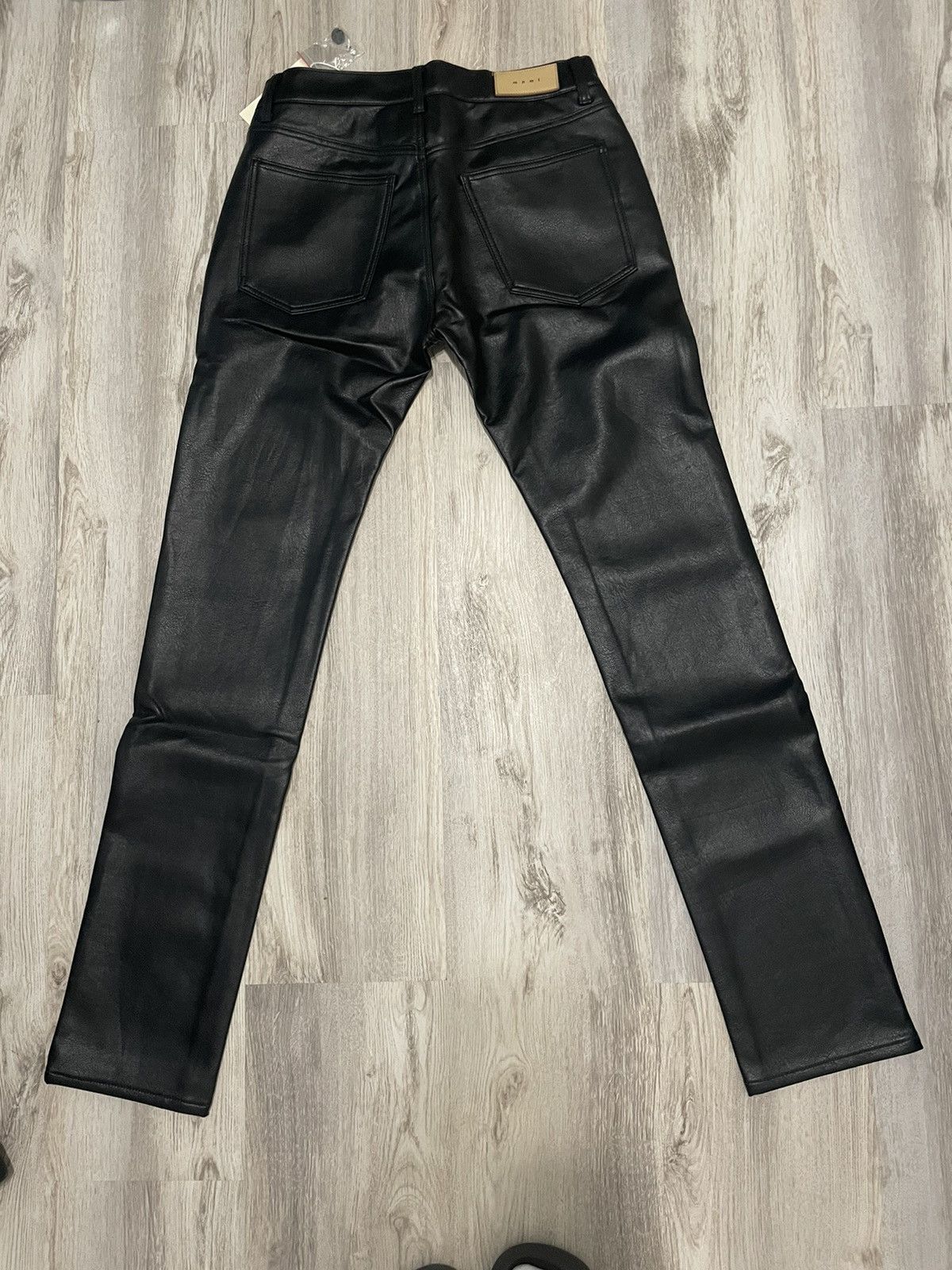 MNML D481 LEATHER STRAIGHT PANTS | Grailed