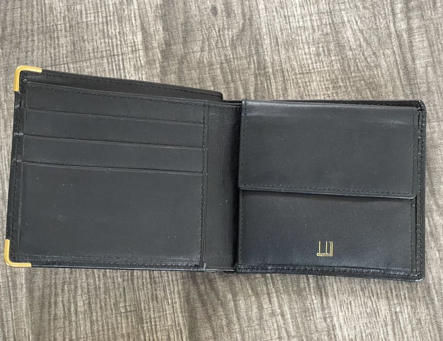 Alfred Dunhill Vintage Dunhill double billfold leather wallet/coin ...