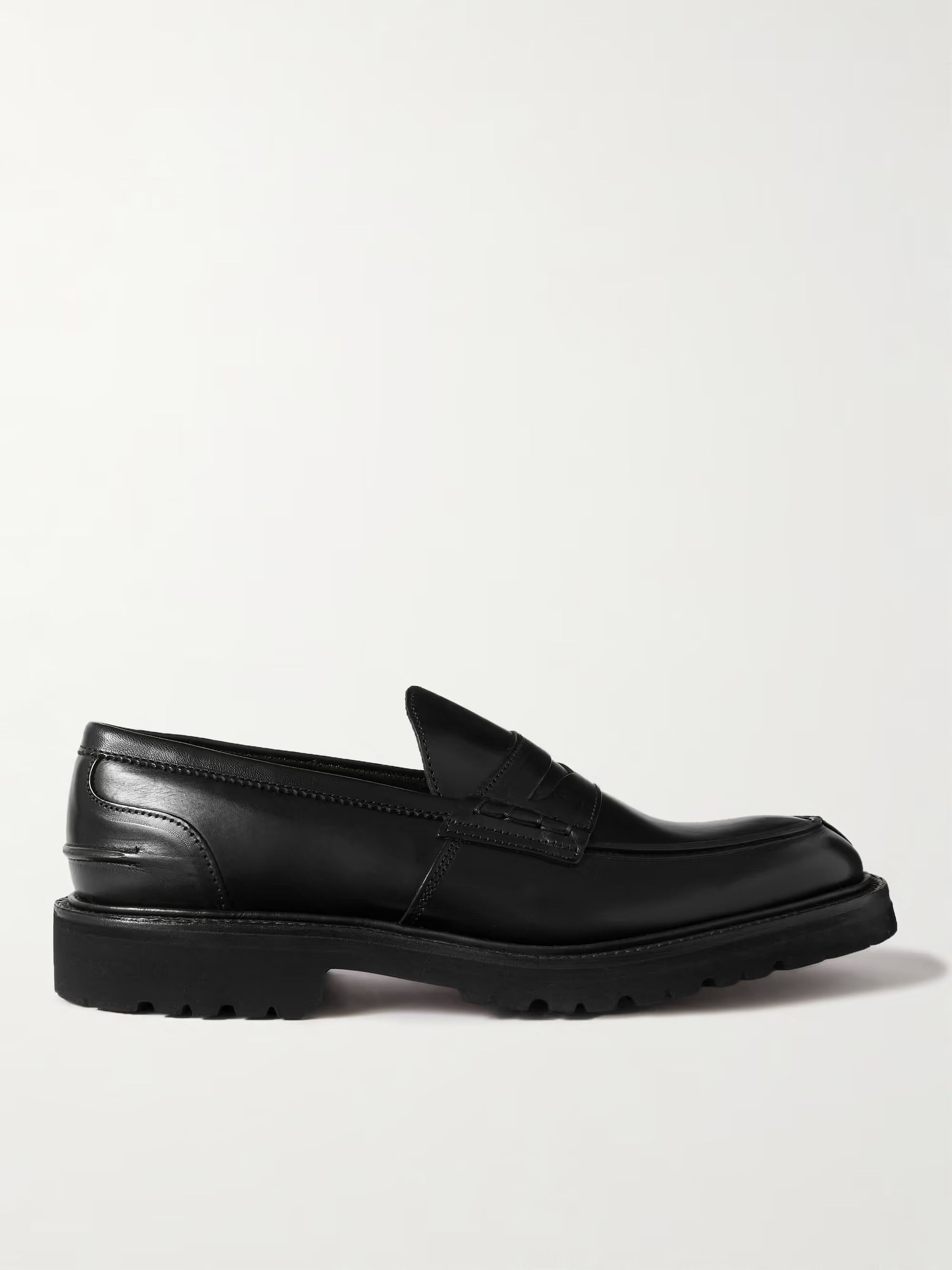 Trickers Tricker's James Penny Loafer Shoe - Black Olivvia Leather ...