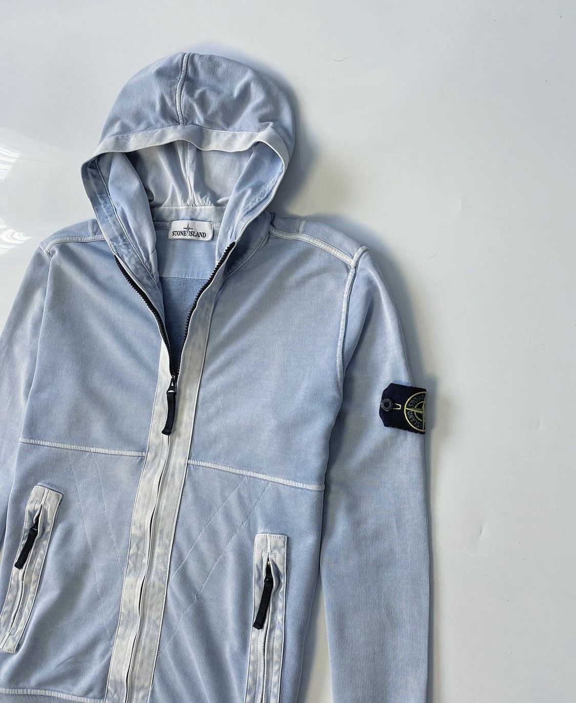 Stone Island × Streetwear Stone island zip hoodie Garment dyed | Grailed