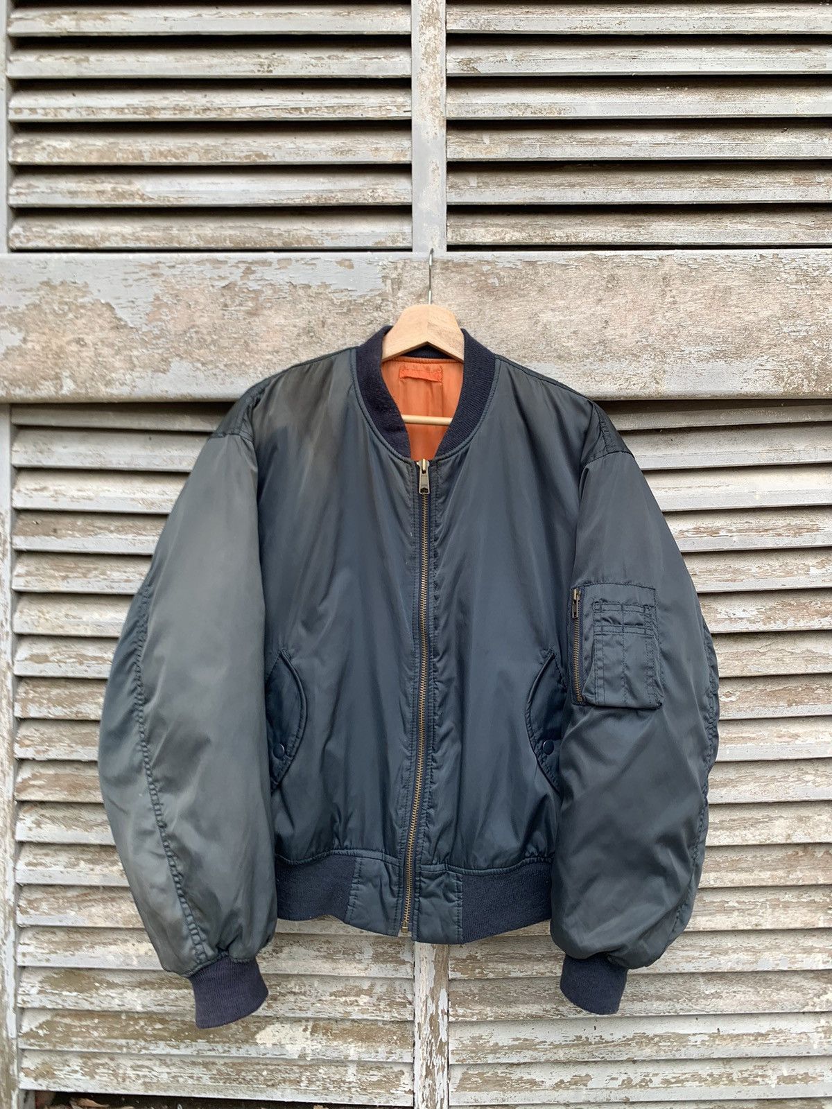 Vintage 🪖Vintage Sun Faded MA-1 Man Intermediate Bomber Jacket | Grailed