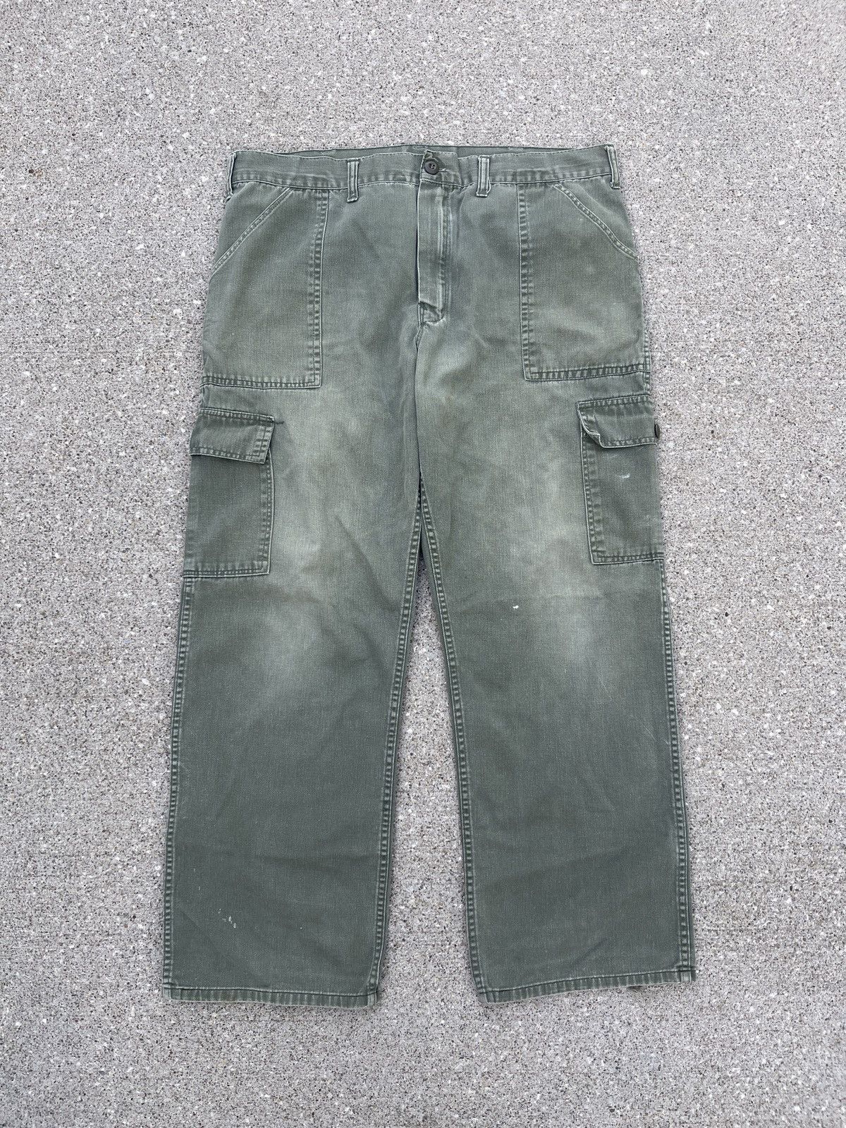 Vintage VINTAGE 60s 70s VIETNAM ERA OG 107 TALON CARGO PANTS 38x30 ...