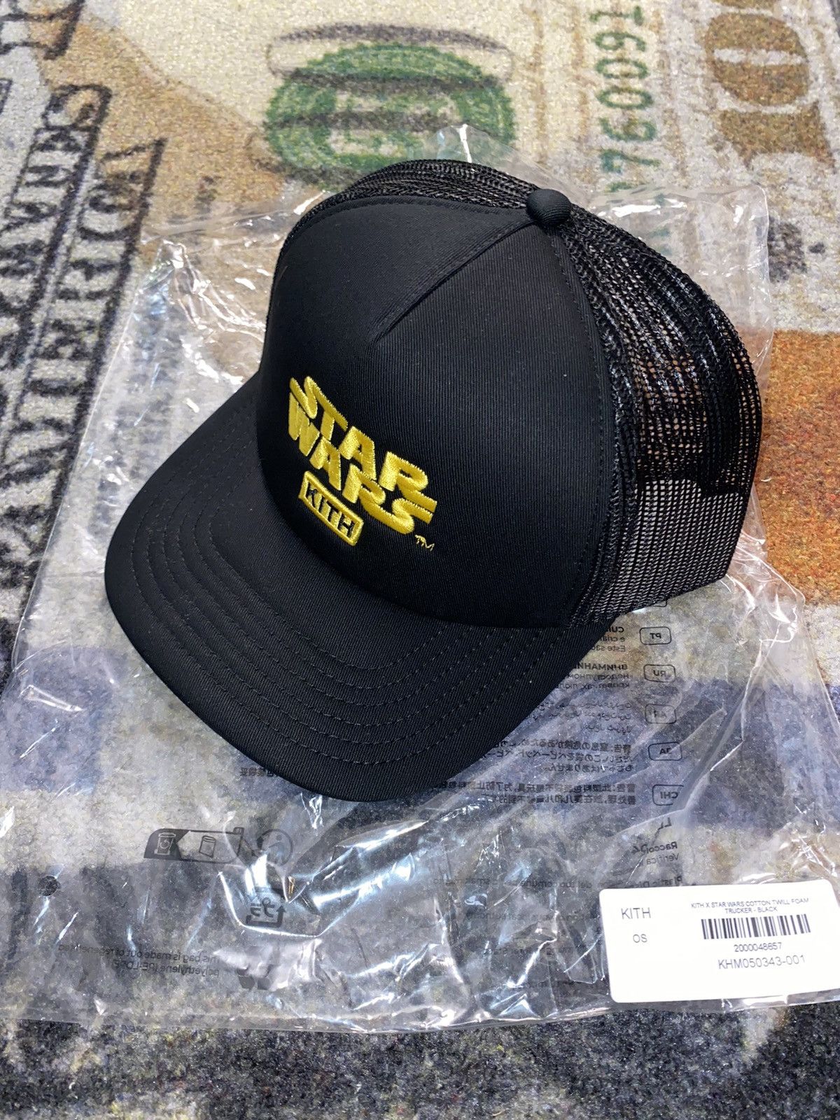 Kith Kith x Star Wars Cotton Twill Foam Trucker Hat Black | Grailed