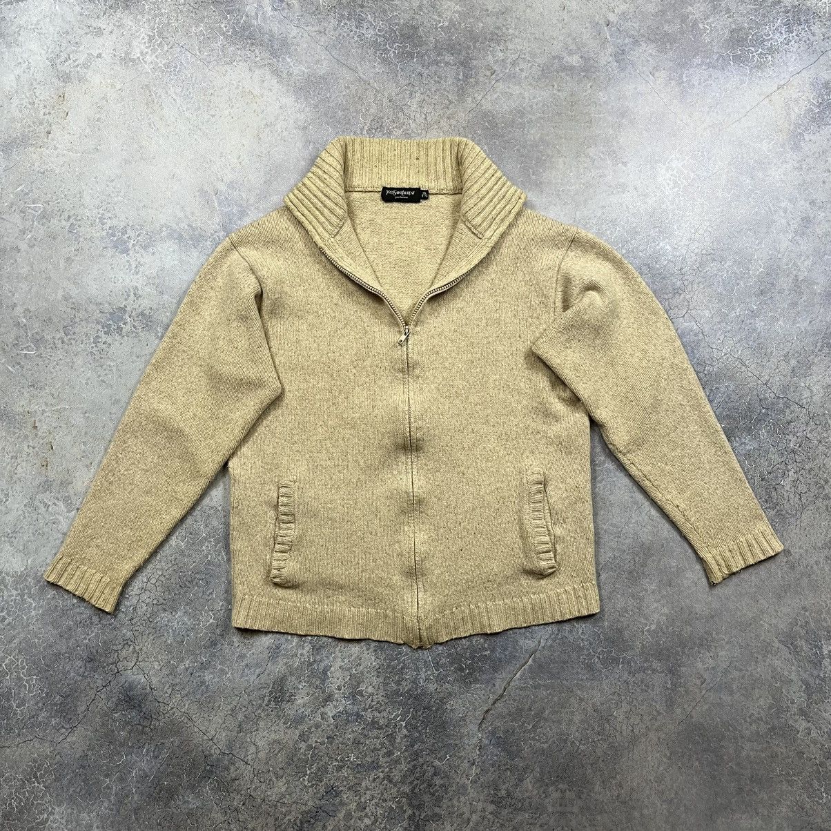 Vintage VINTAGE YVES SAINT LAURENT YSL TOM FORD ERA KNIT ZIP SWEATER ...