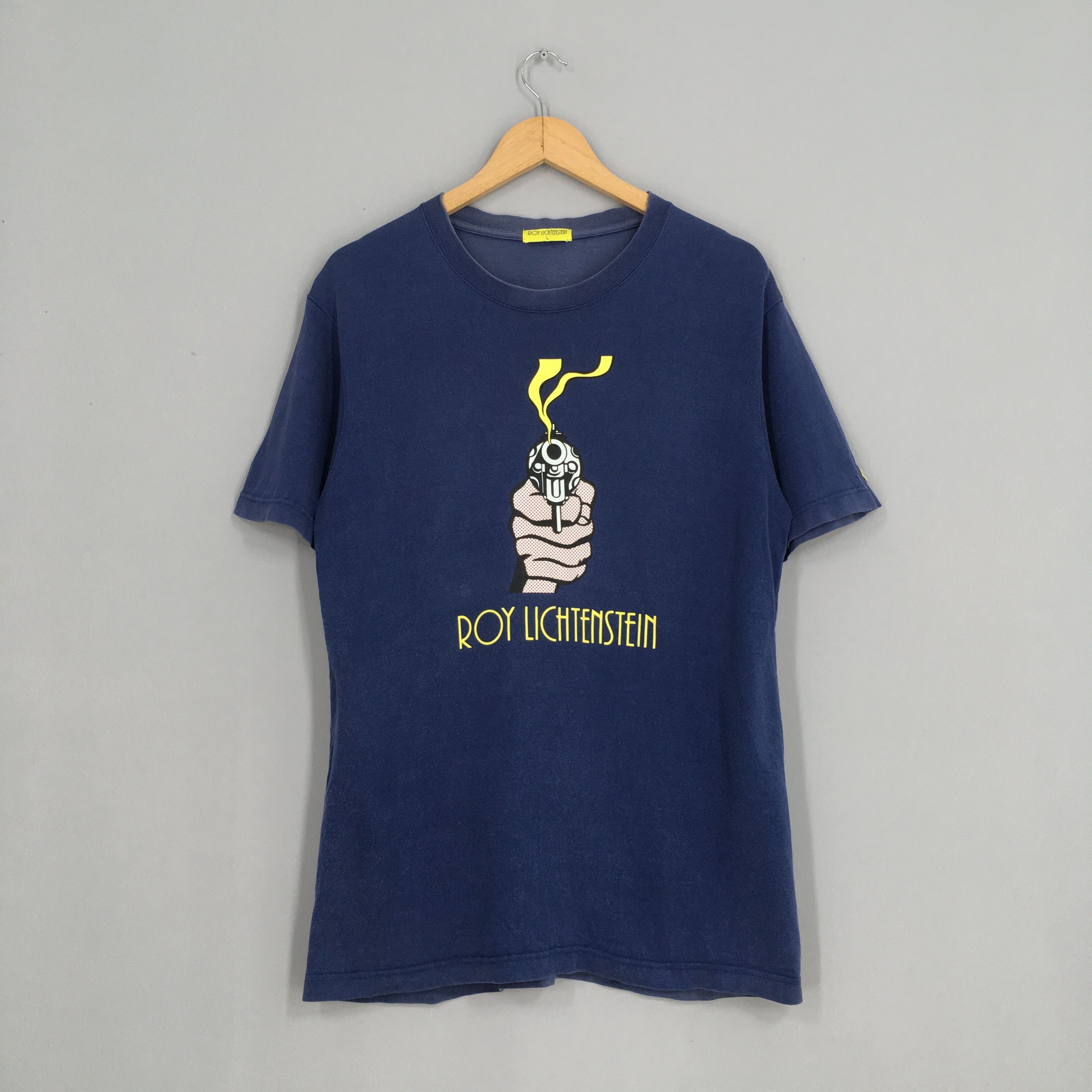 Vintage Vintage Roy Lichtenstein Pop Art Gun In America Shirt Large ...