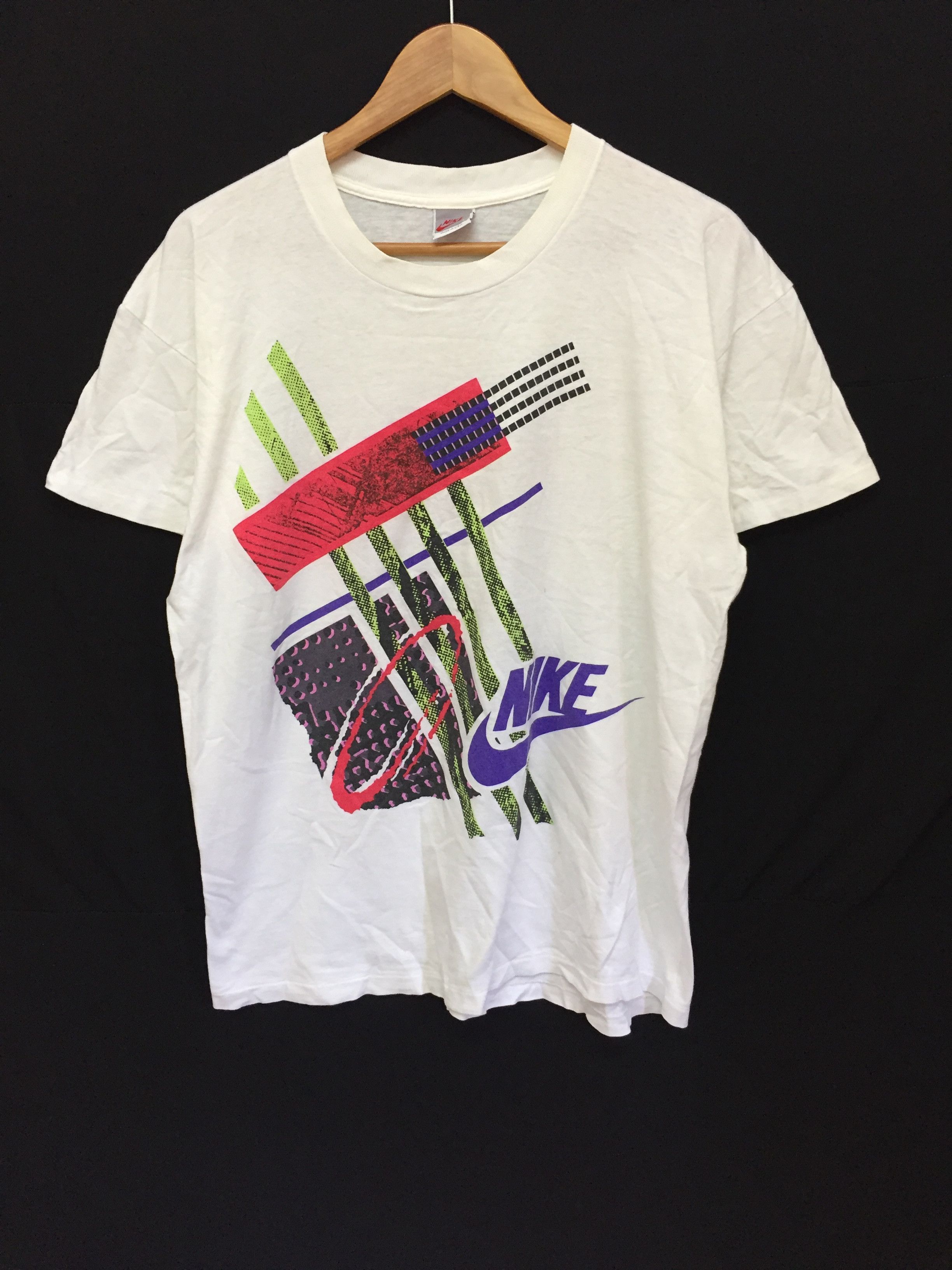 Nike × Vintage 80's NIKE Gray tag challenge court Agassi tee | Grailed