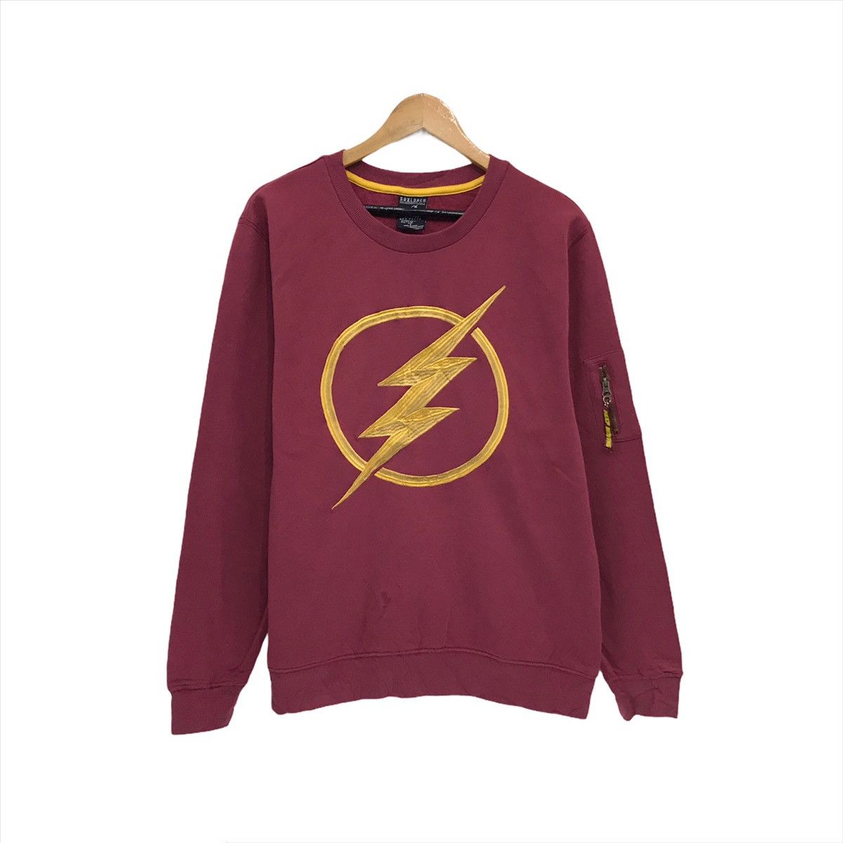 Movie The Flash Sweatshirt Big Logo Embroidery Flash | Grailed