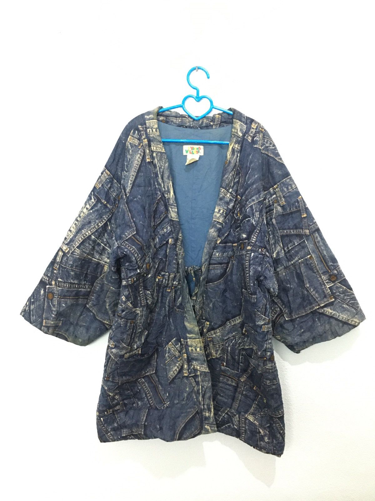 Blue Blue Japan × Indigo KIMONO HANTEN FULL PRINT DENIM JEANS | Grailed