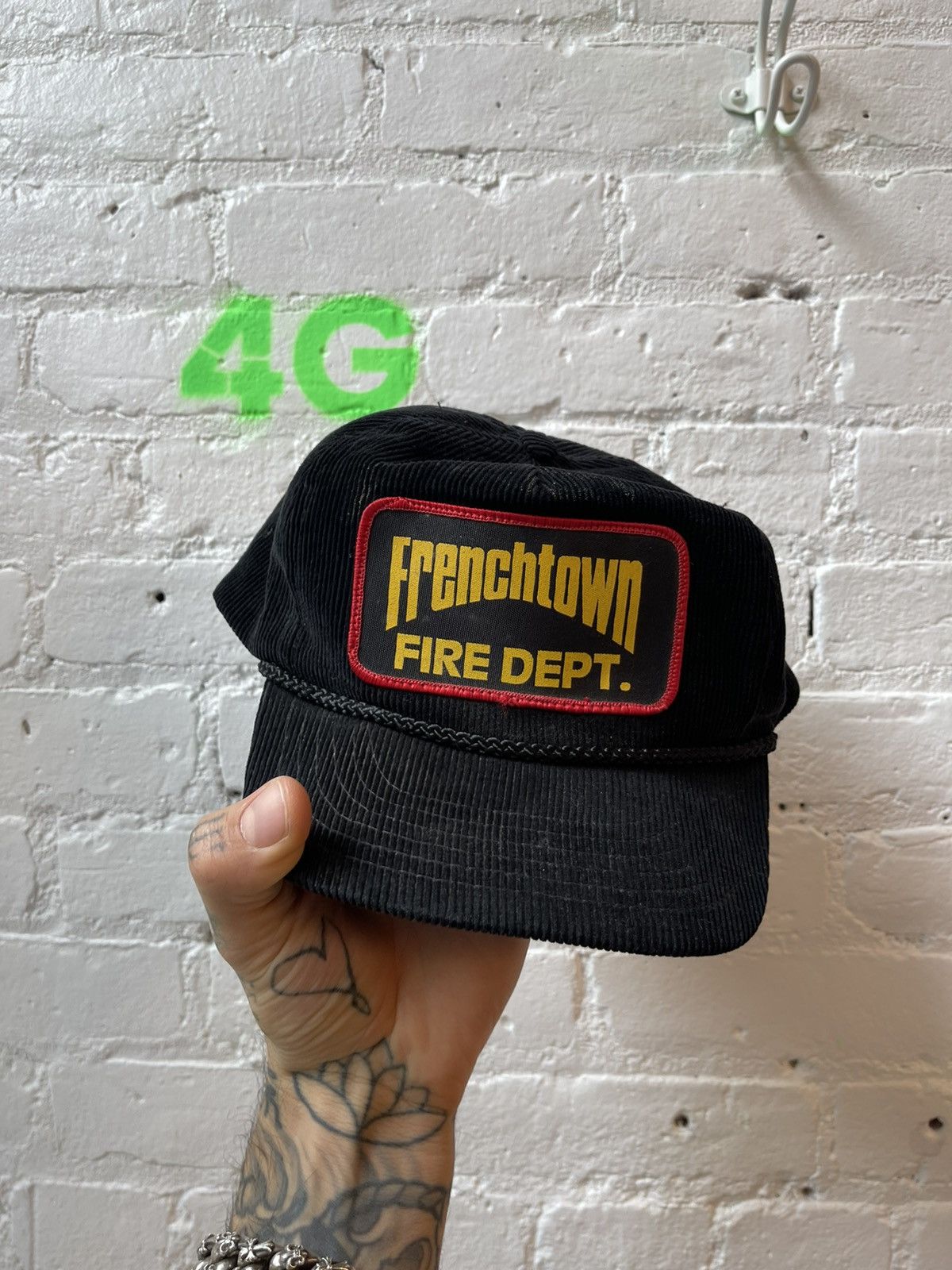 Vintage Vintage FRENCH TOWN Black corduroy Snapback hat sick | Grailed