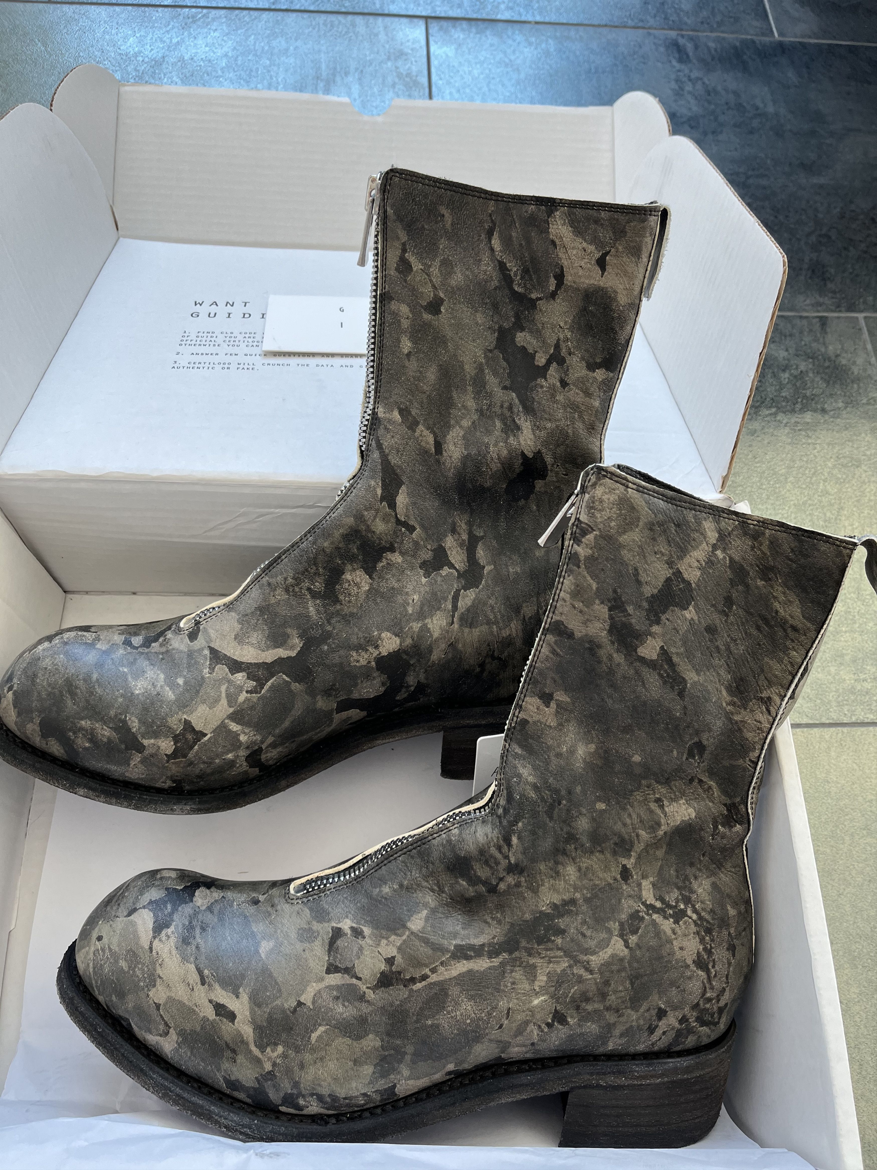 Guidi PL2 Horse Leather Metro Front Zip Camouflage | Grailed
