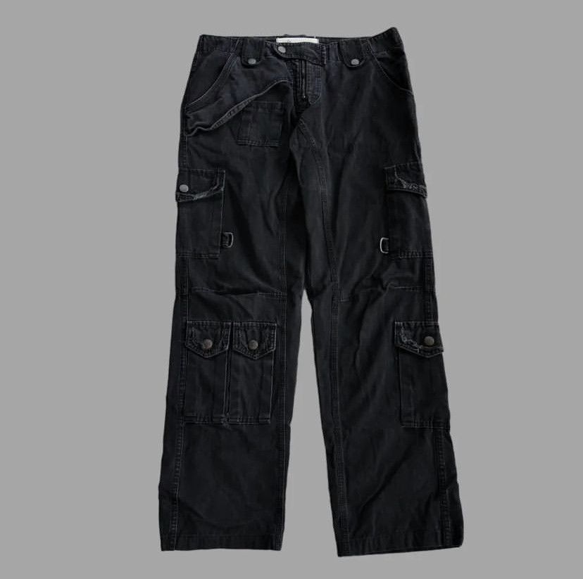 Hysteric Glamour HAM cargo pants multipocket washed black | Grailed